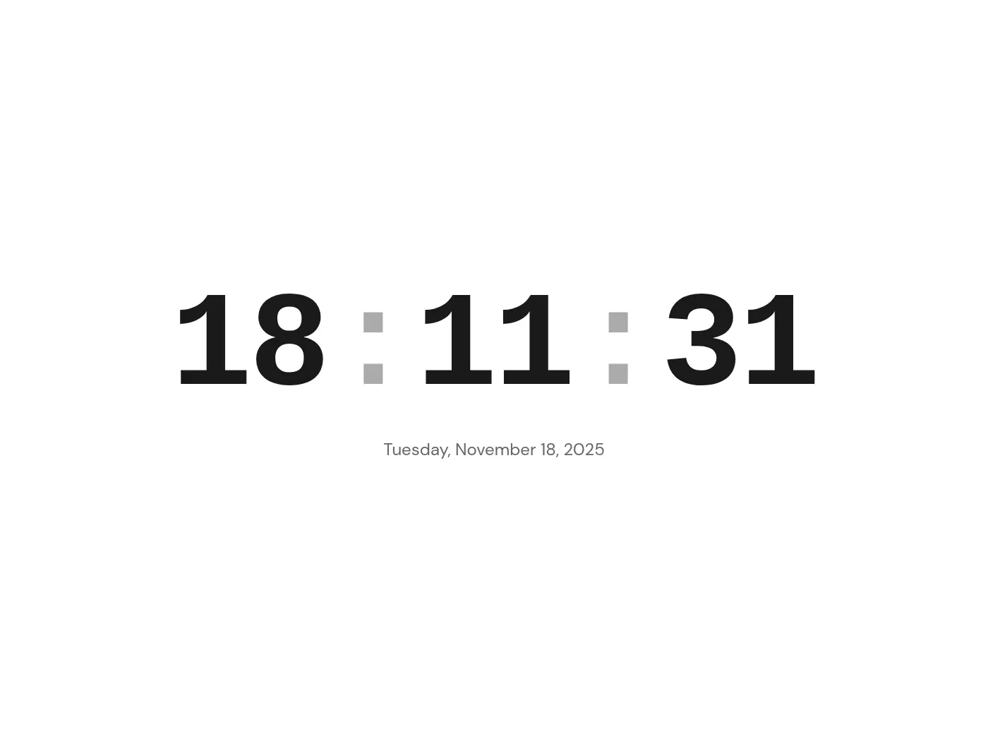Simple Clock Web App