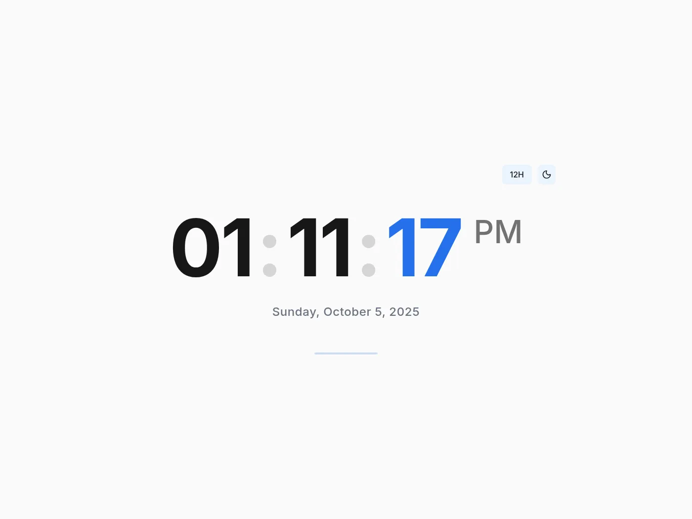 Simple Clock Web App