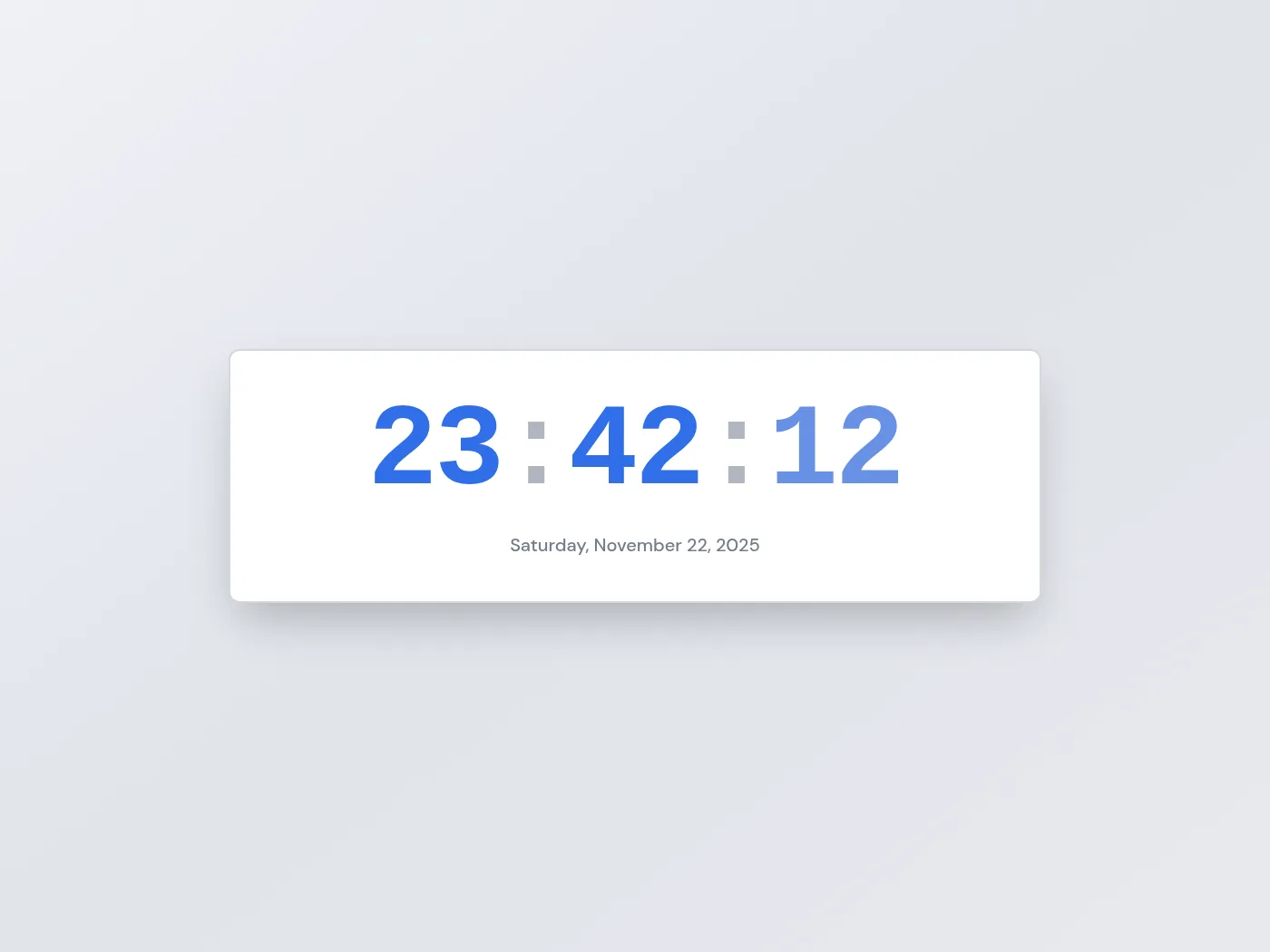 Simple Clock Web App
