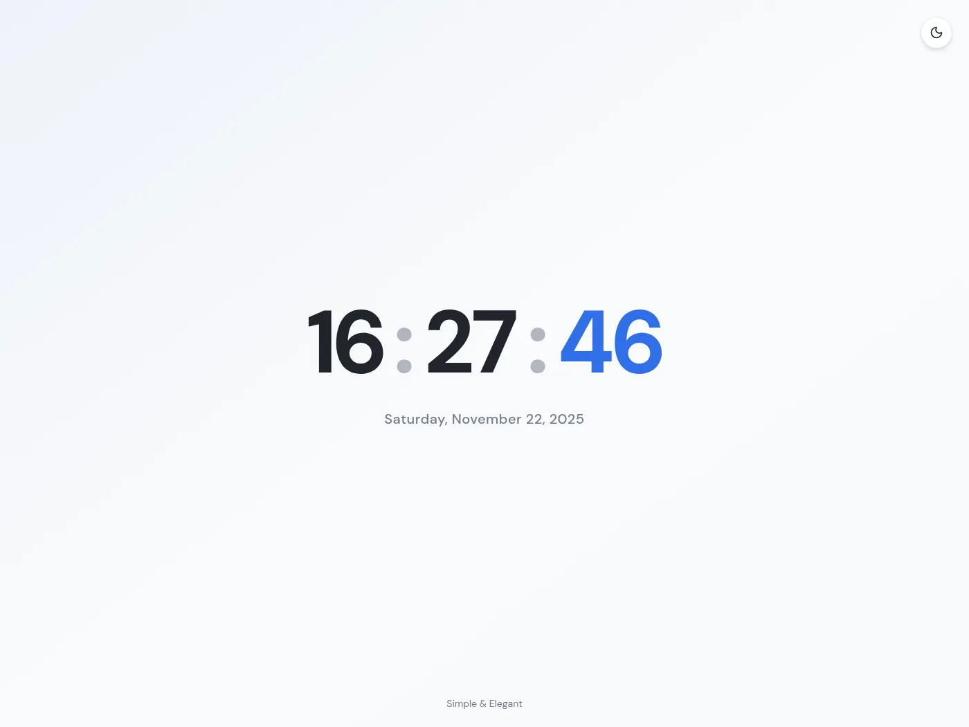 Simple Clock Web App