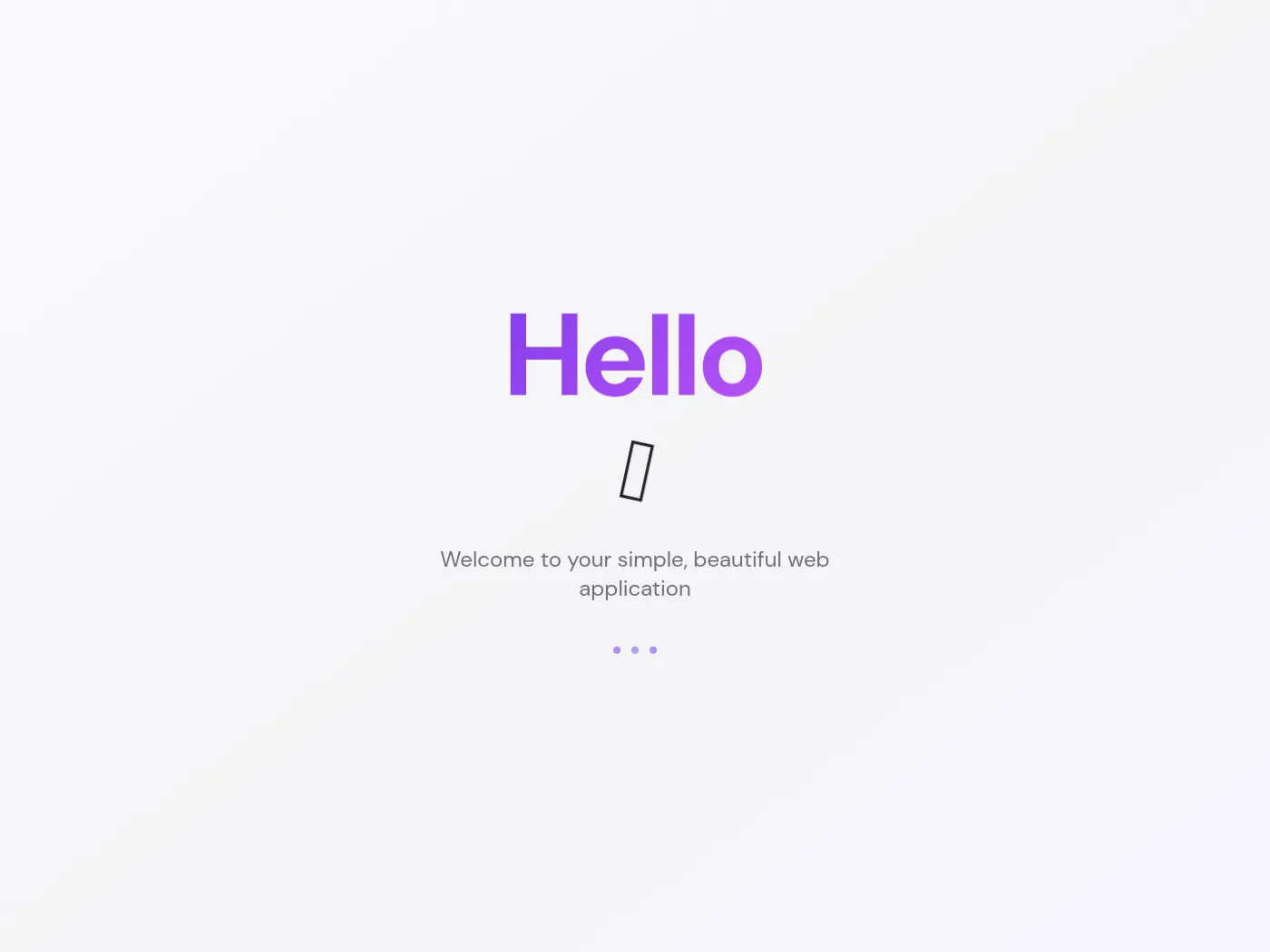 Simple Hello Web Application
