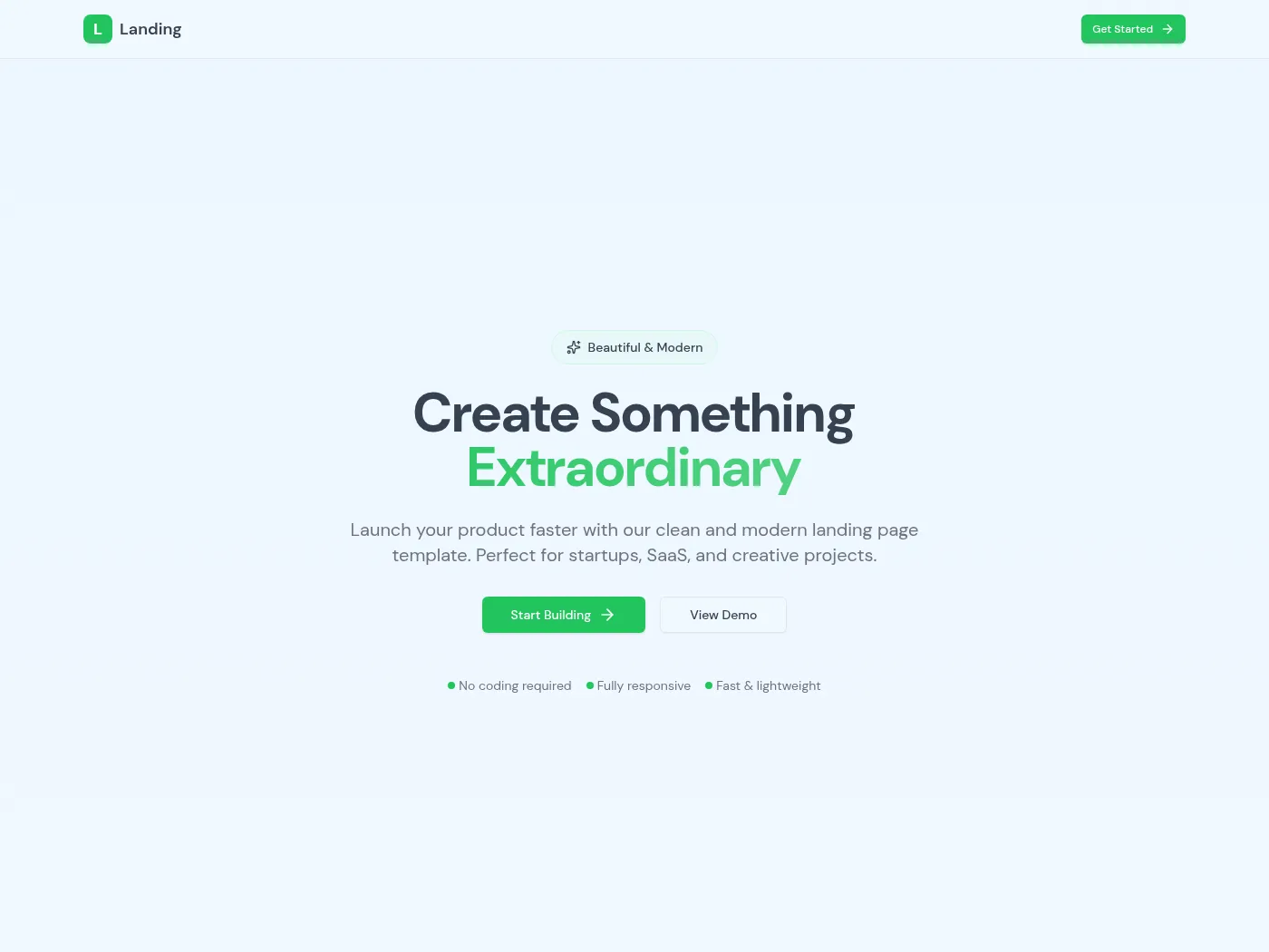 Simple Landing Page Creator