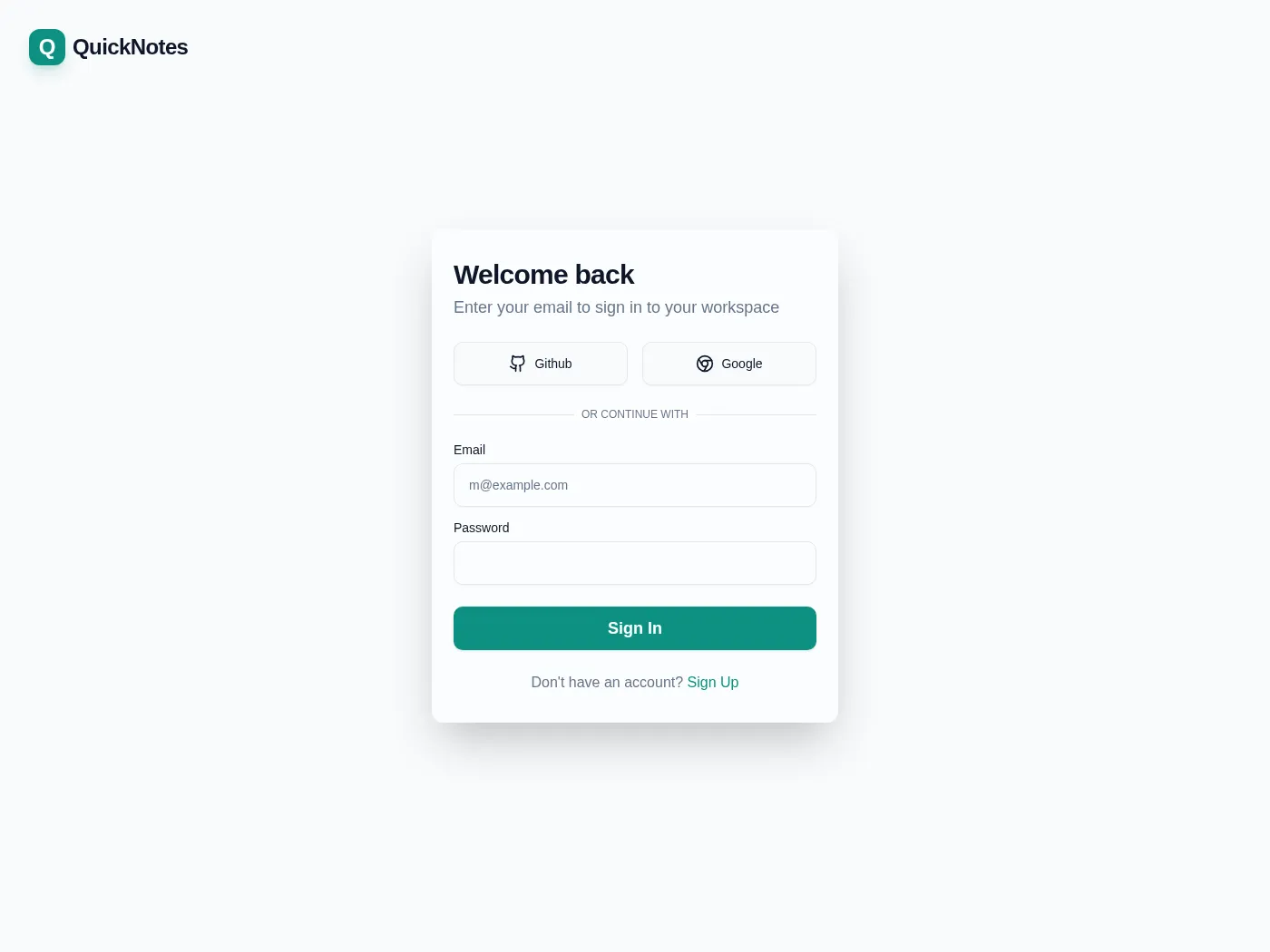 Quick Notes App