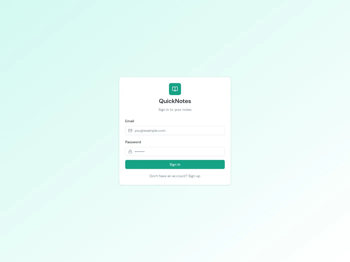 QuickNotes App