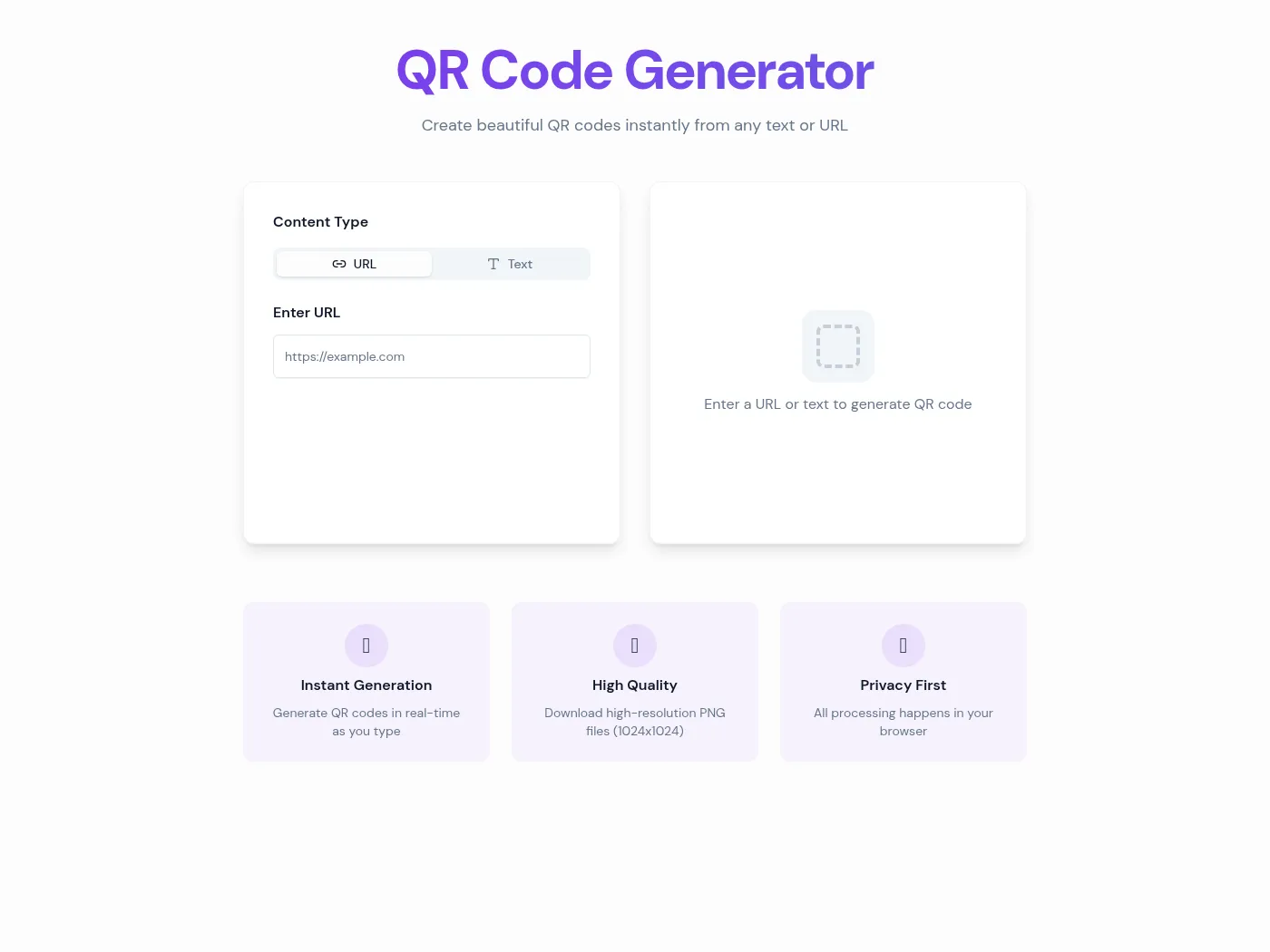 Simple QR Code Generator