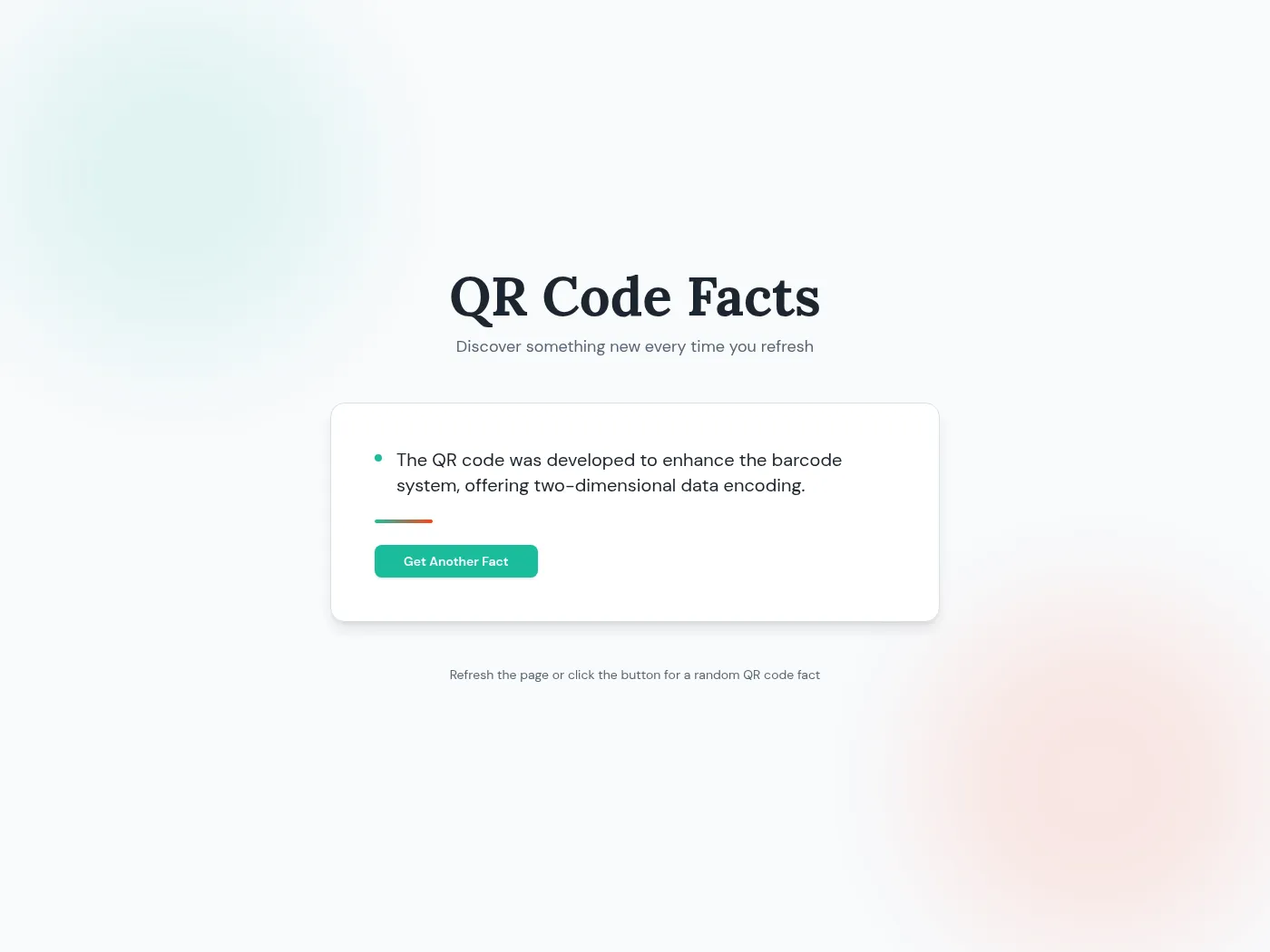 Simple QR Code Facts Generator