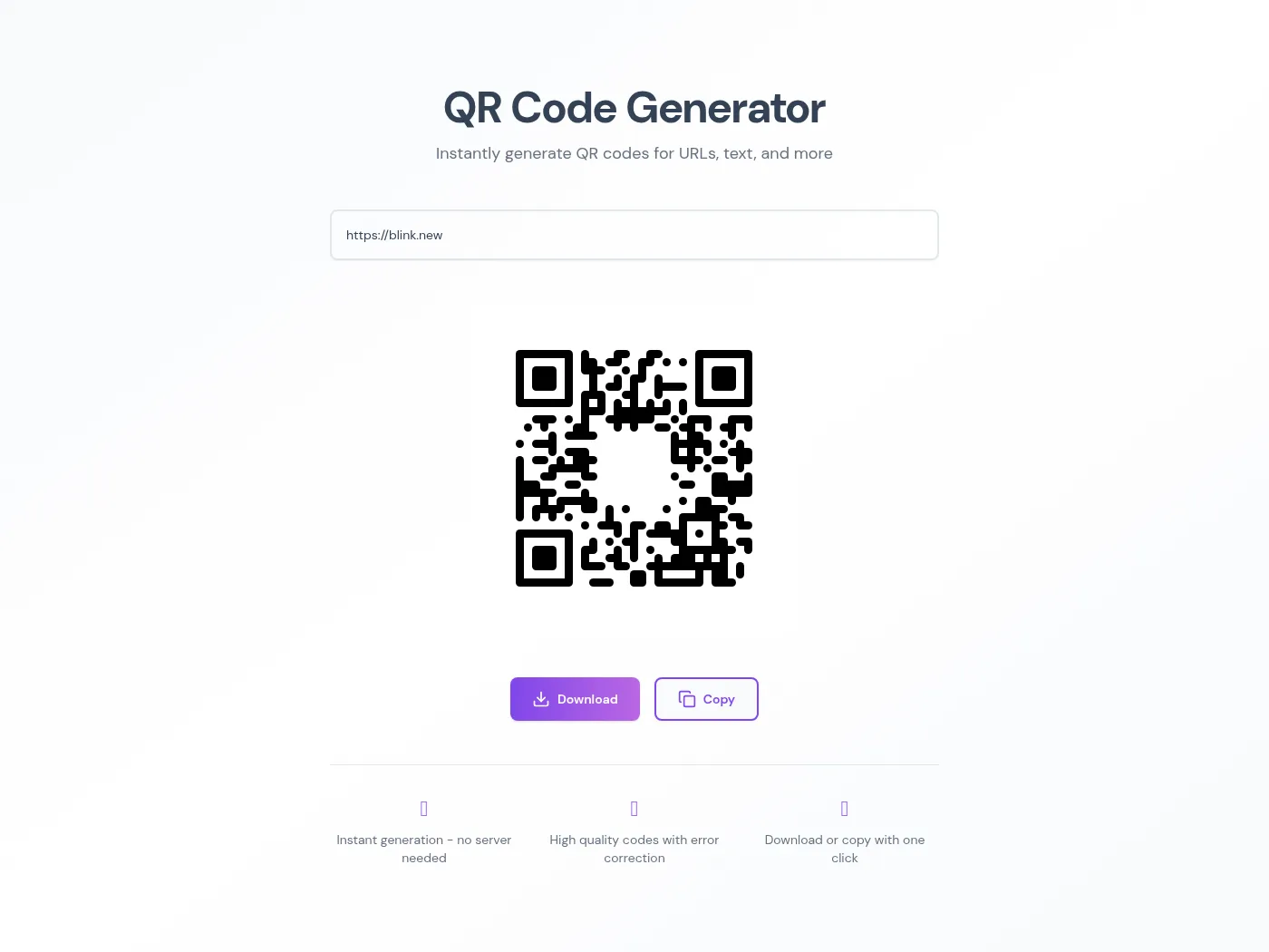 Simple QR Code Generator