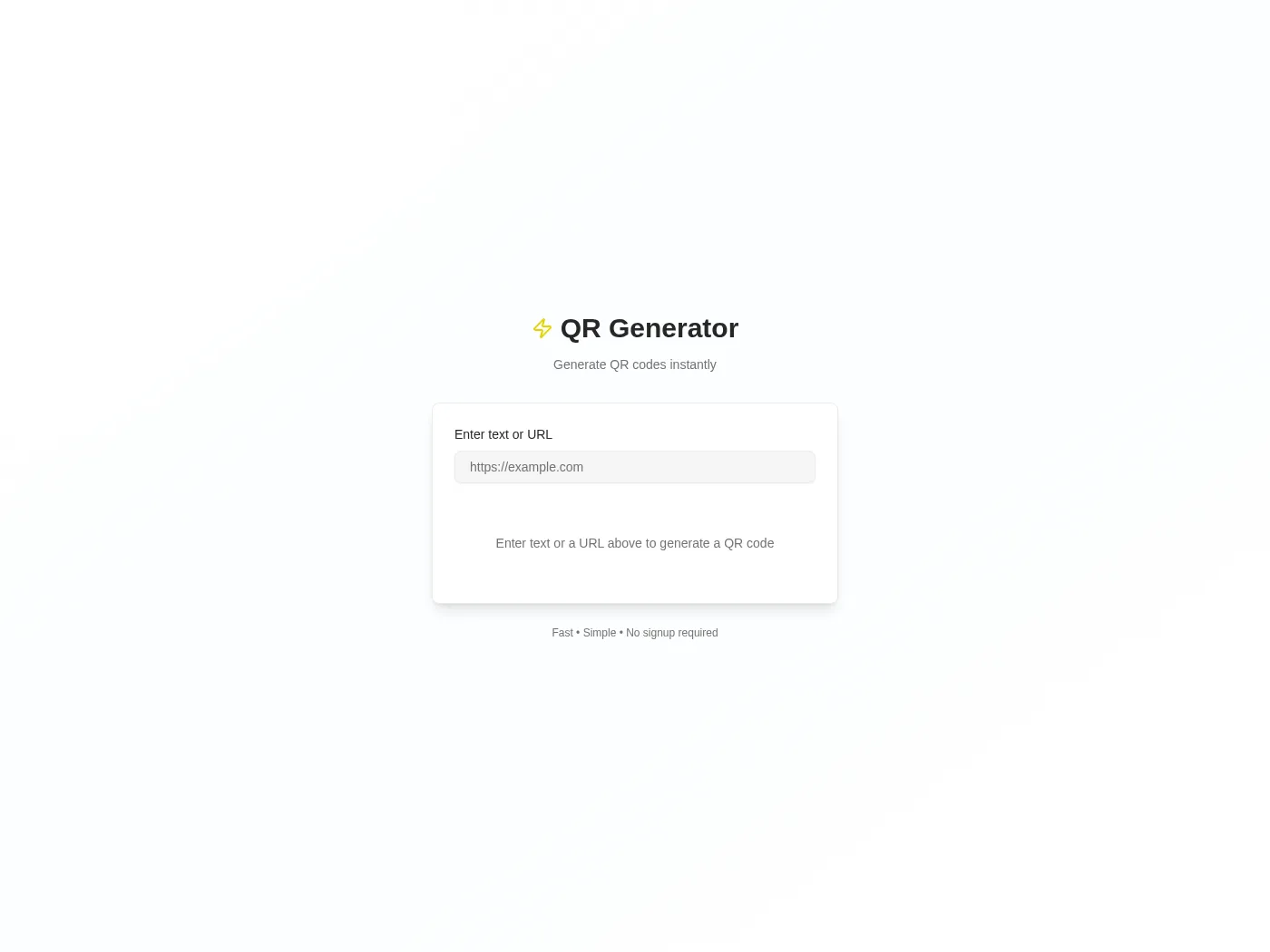 Simple QR Code Generator