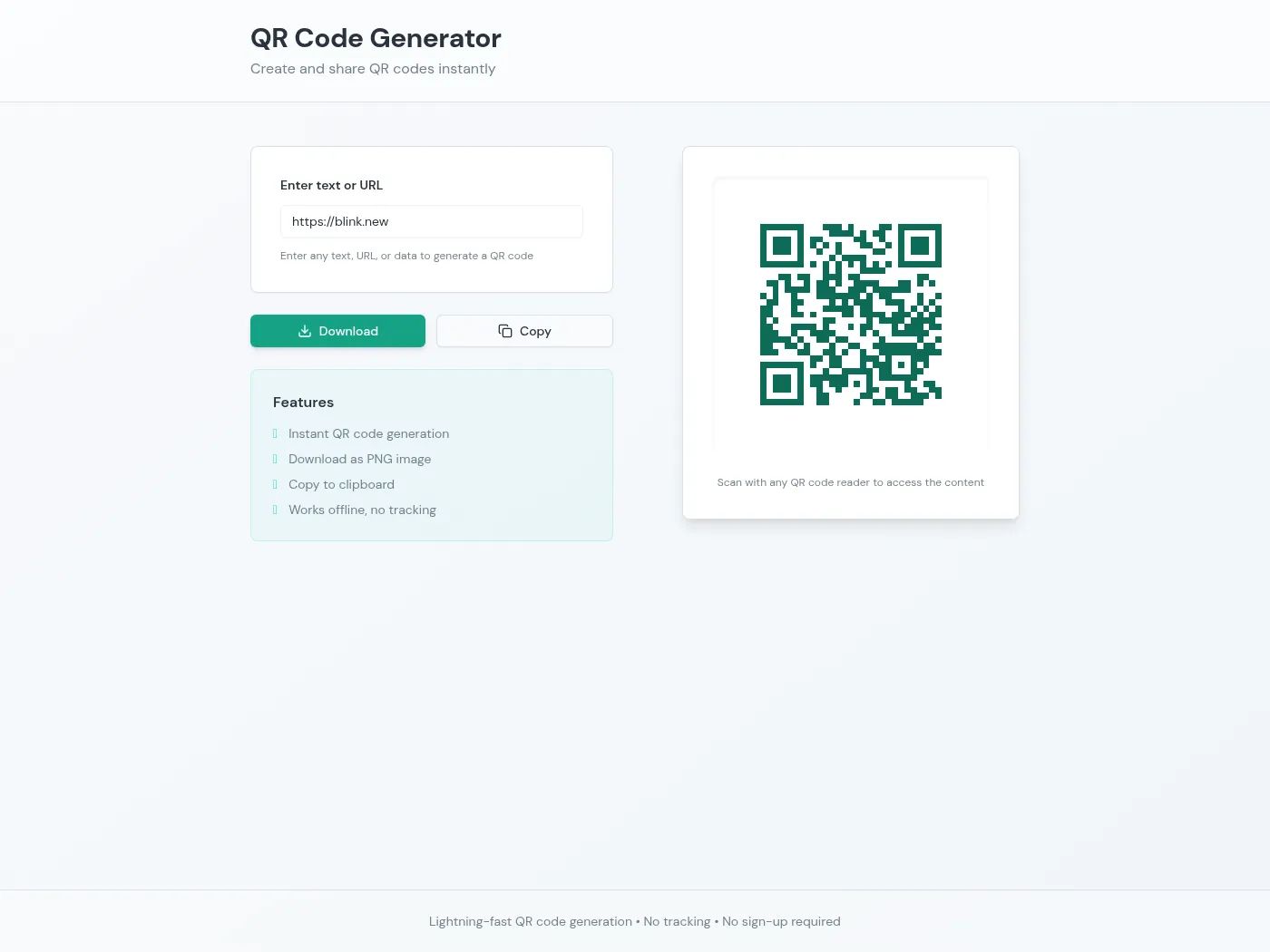 Simple QR Code Generator