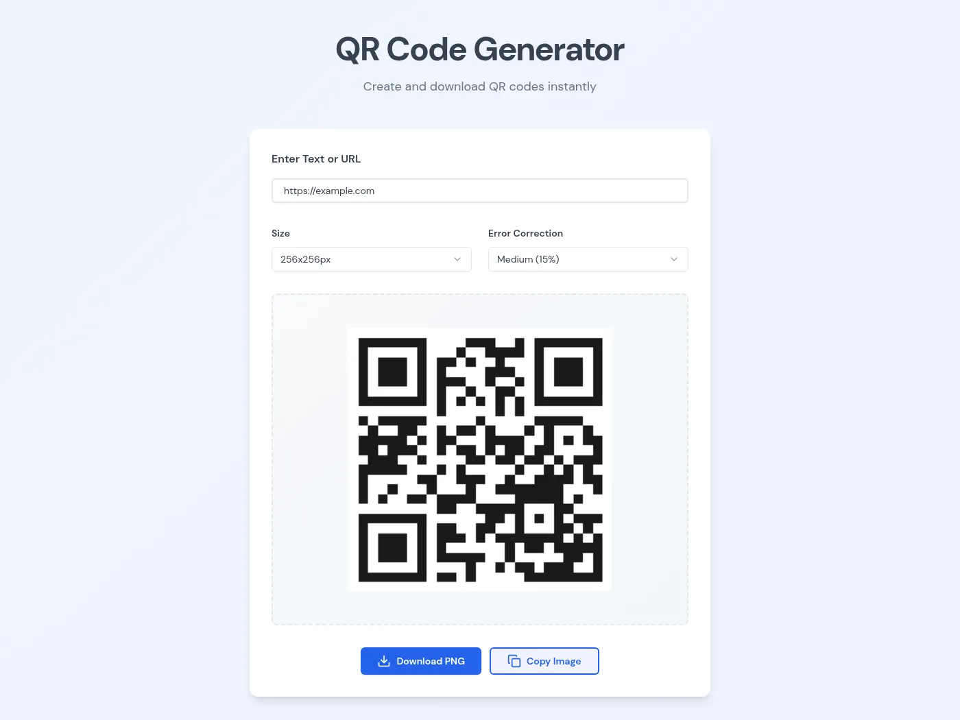 Simple QR Code Generator
