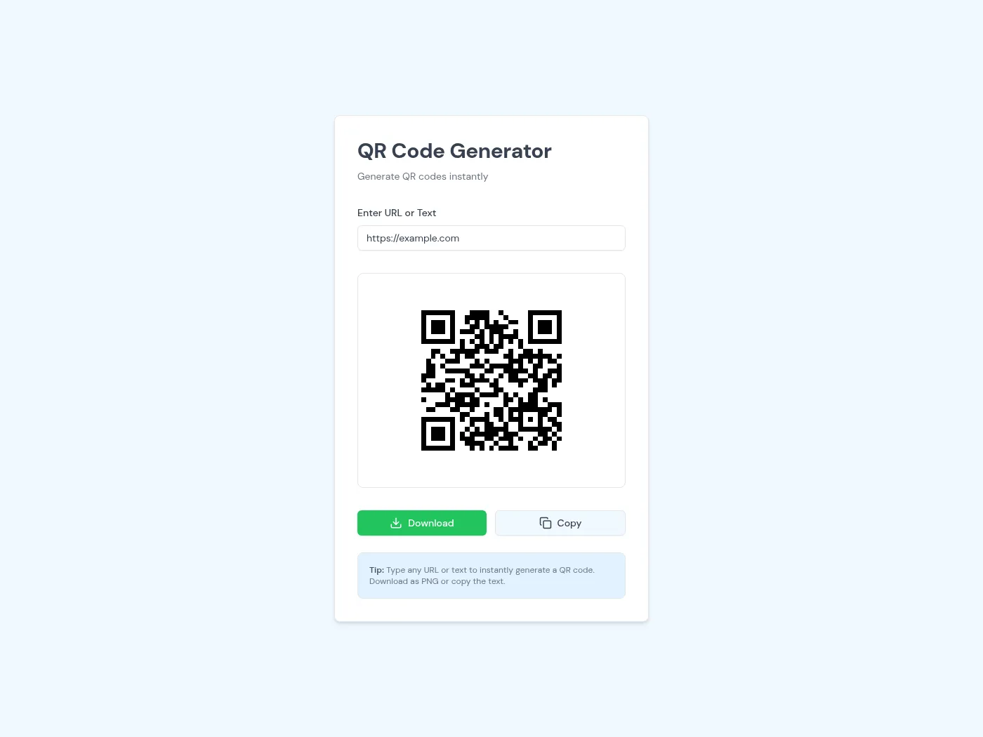 Simple QR Code Generator