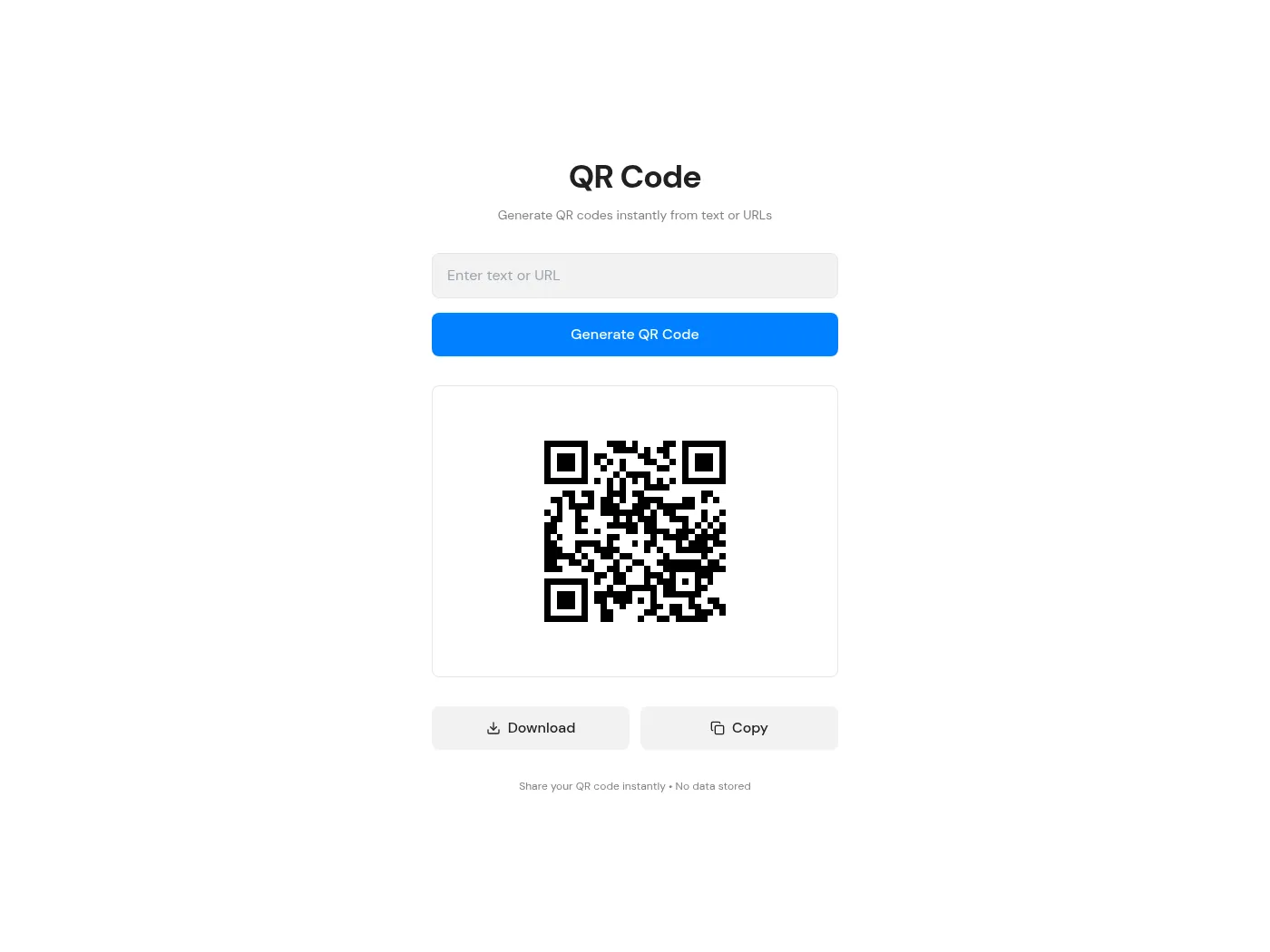 Simple QR Code Generator