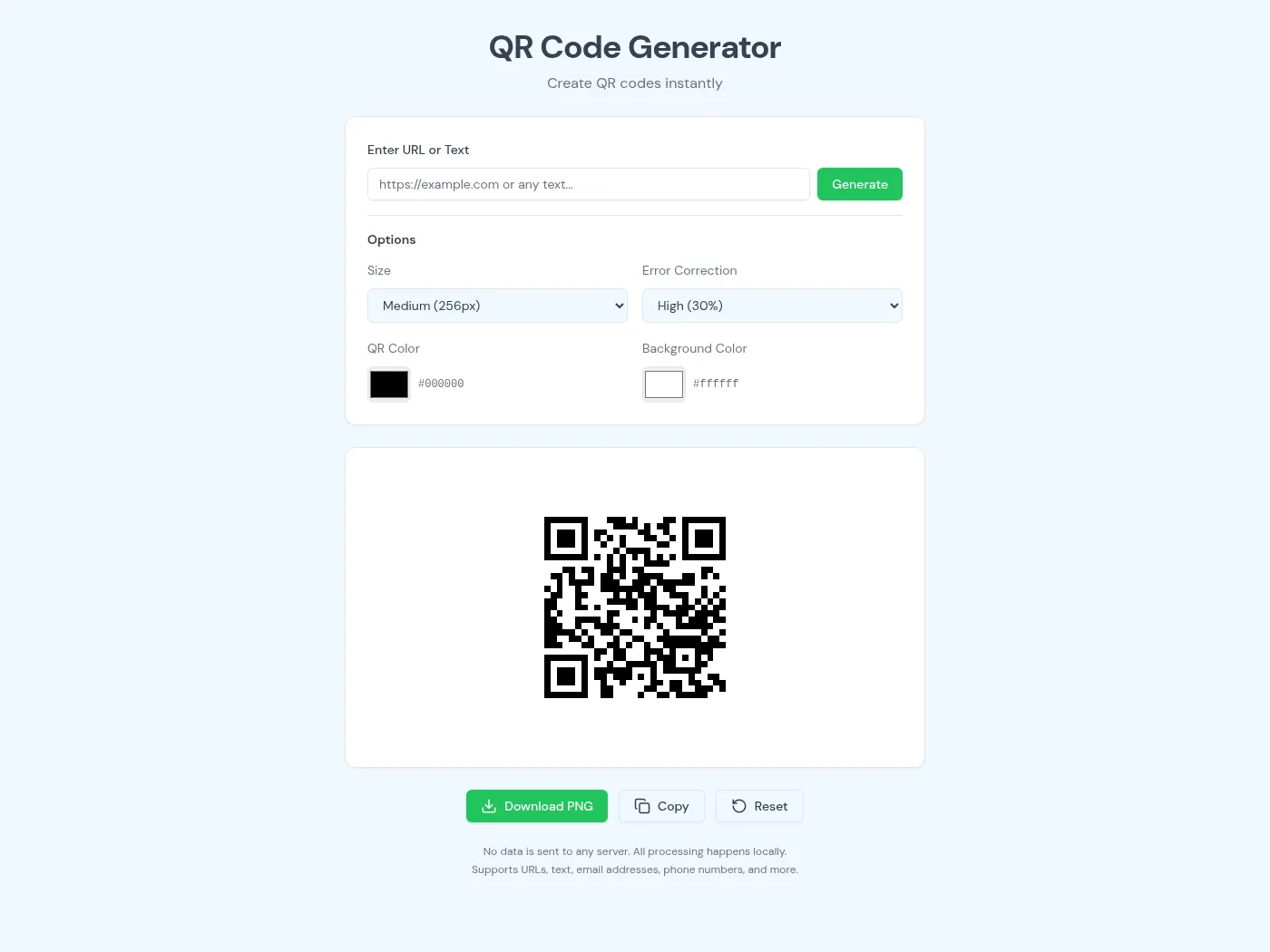 Simple QR Code Generator