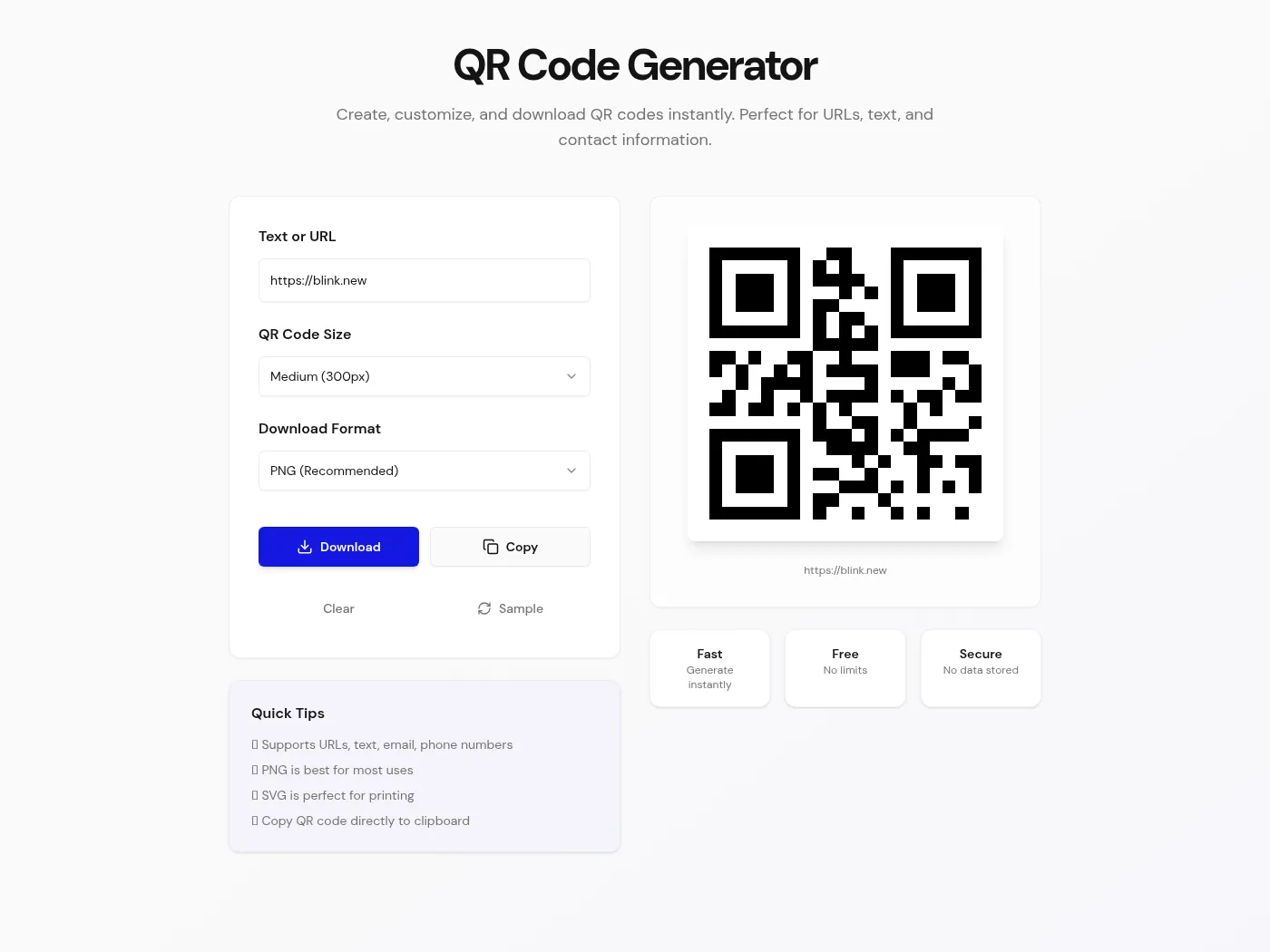 Simple QR Code Generator