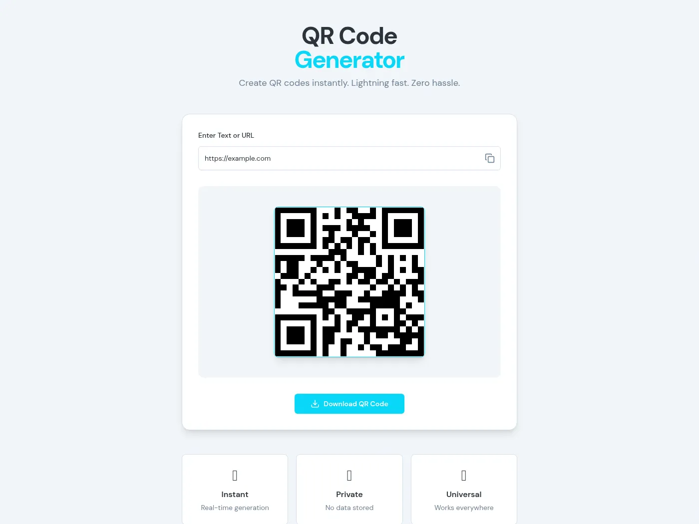 Simple QR Code Generator