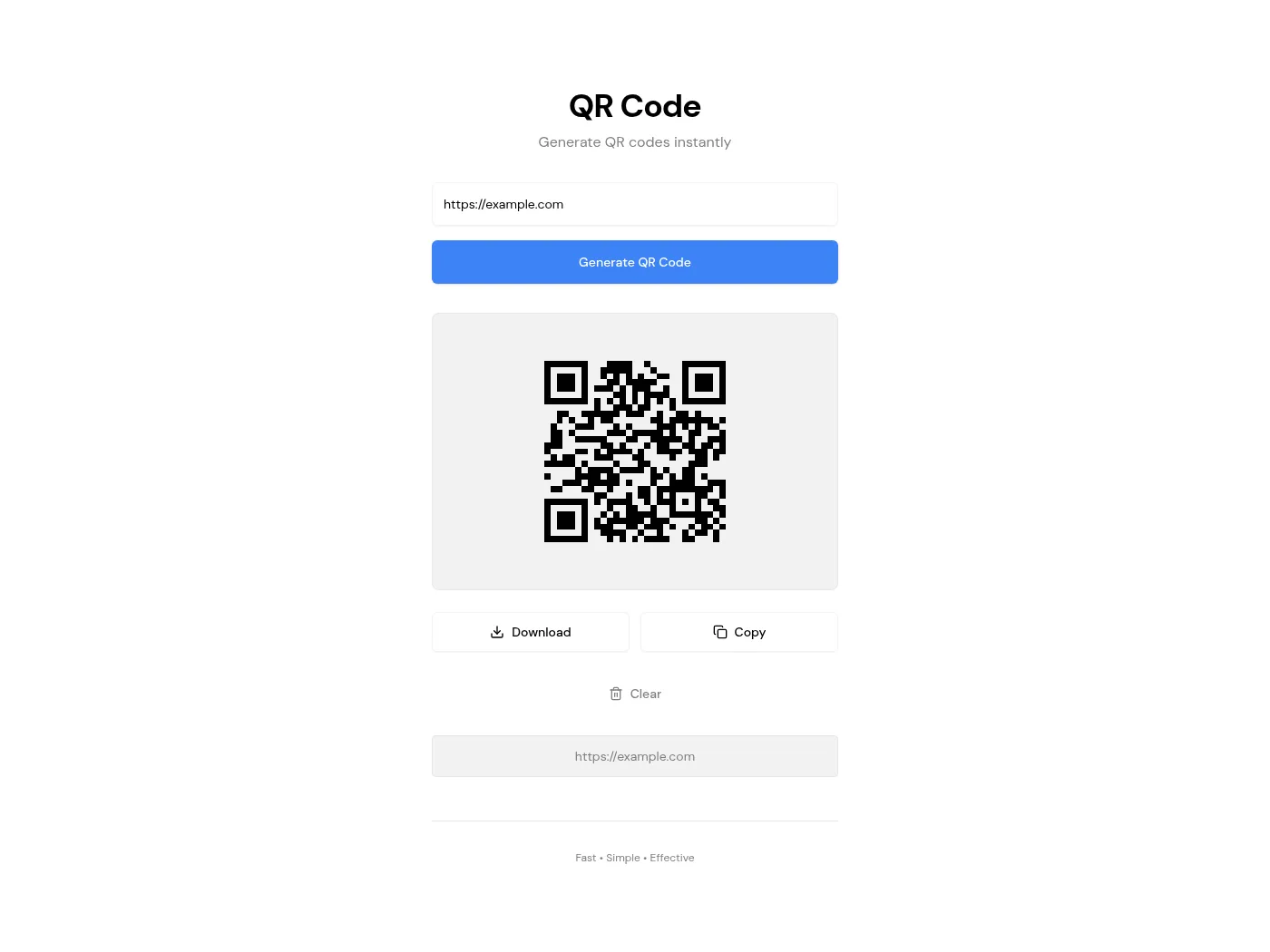 Simple QR Code Generator