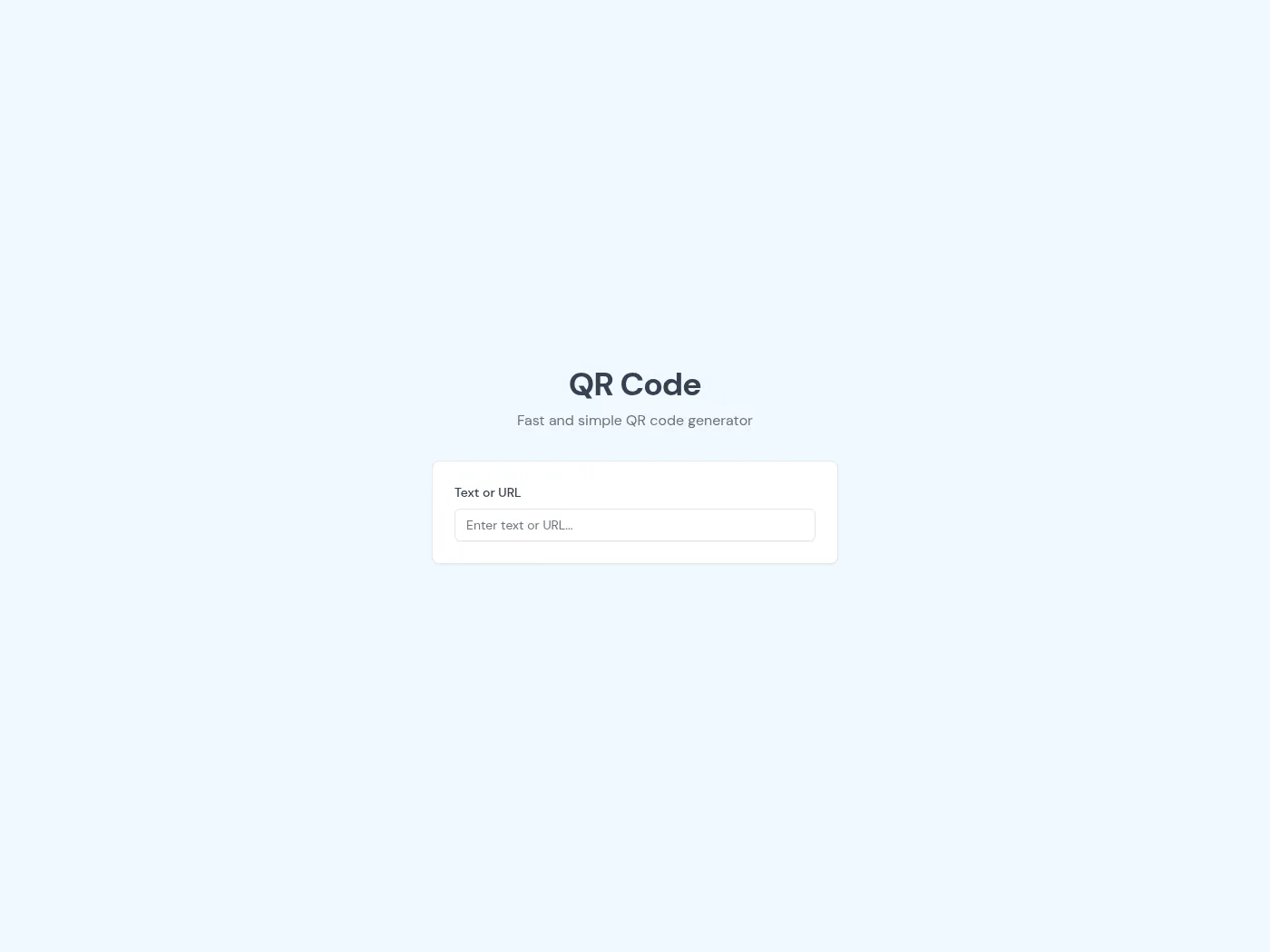 Simple QR Code Generator