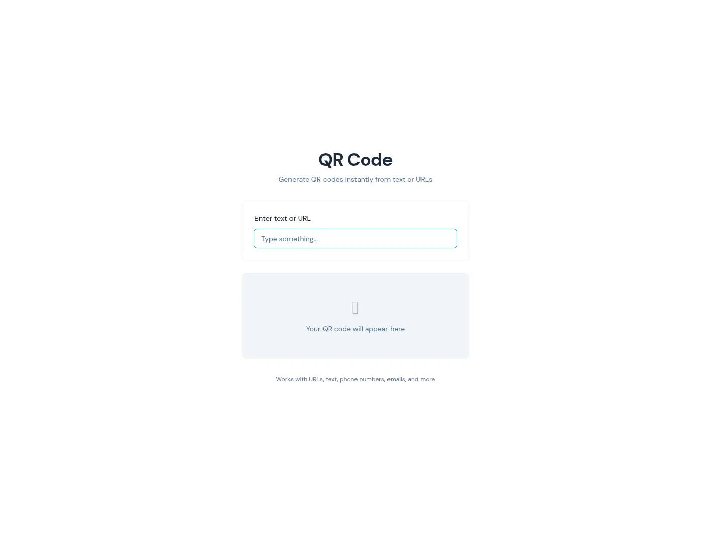 Simple QR Code Generator