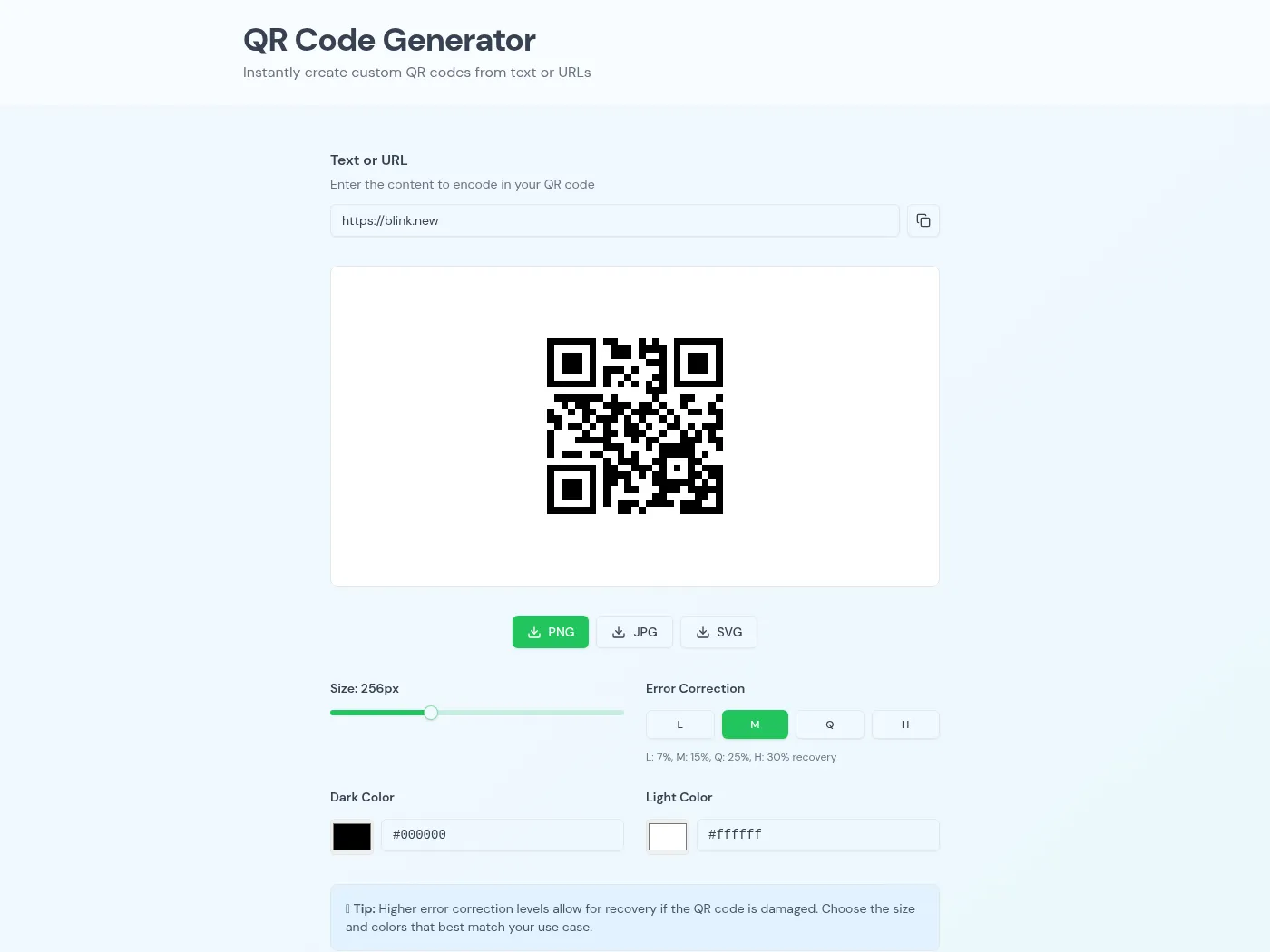 Simple QR Code Generator