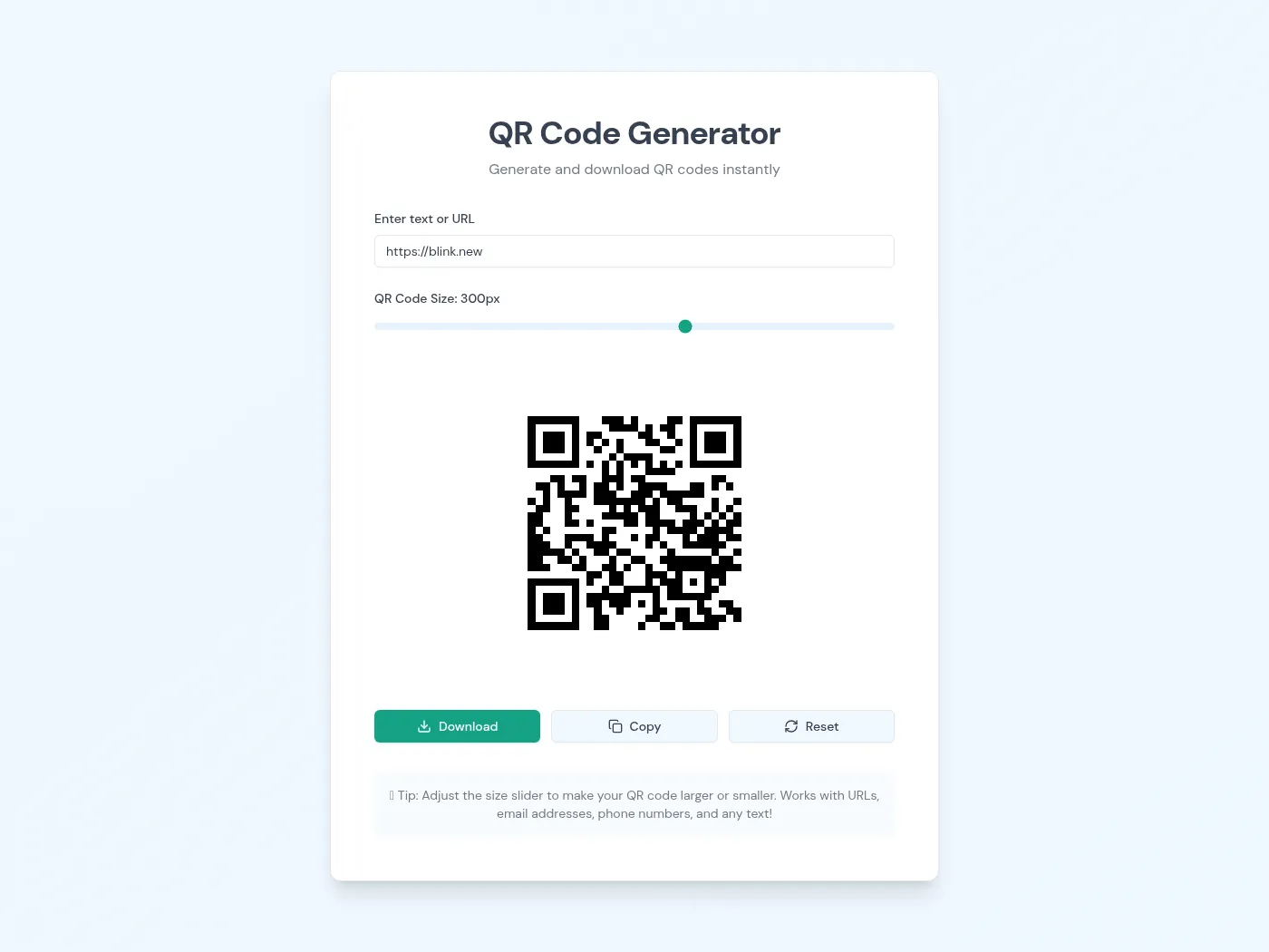 Simple QR Code Generator