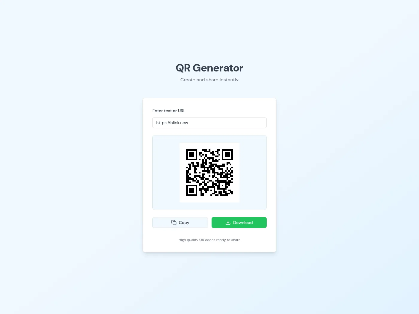 Simple QR Code Generator