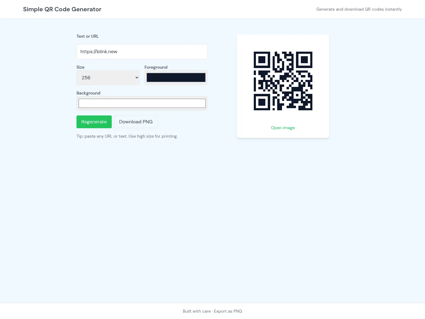Simple QR Code Generator