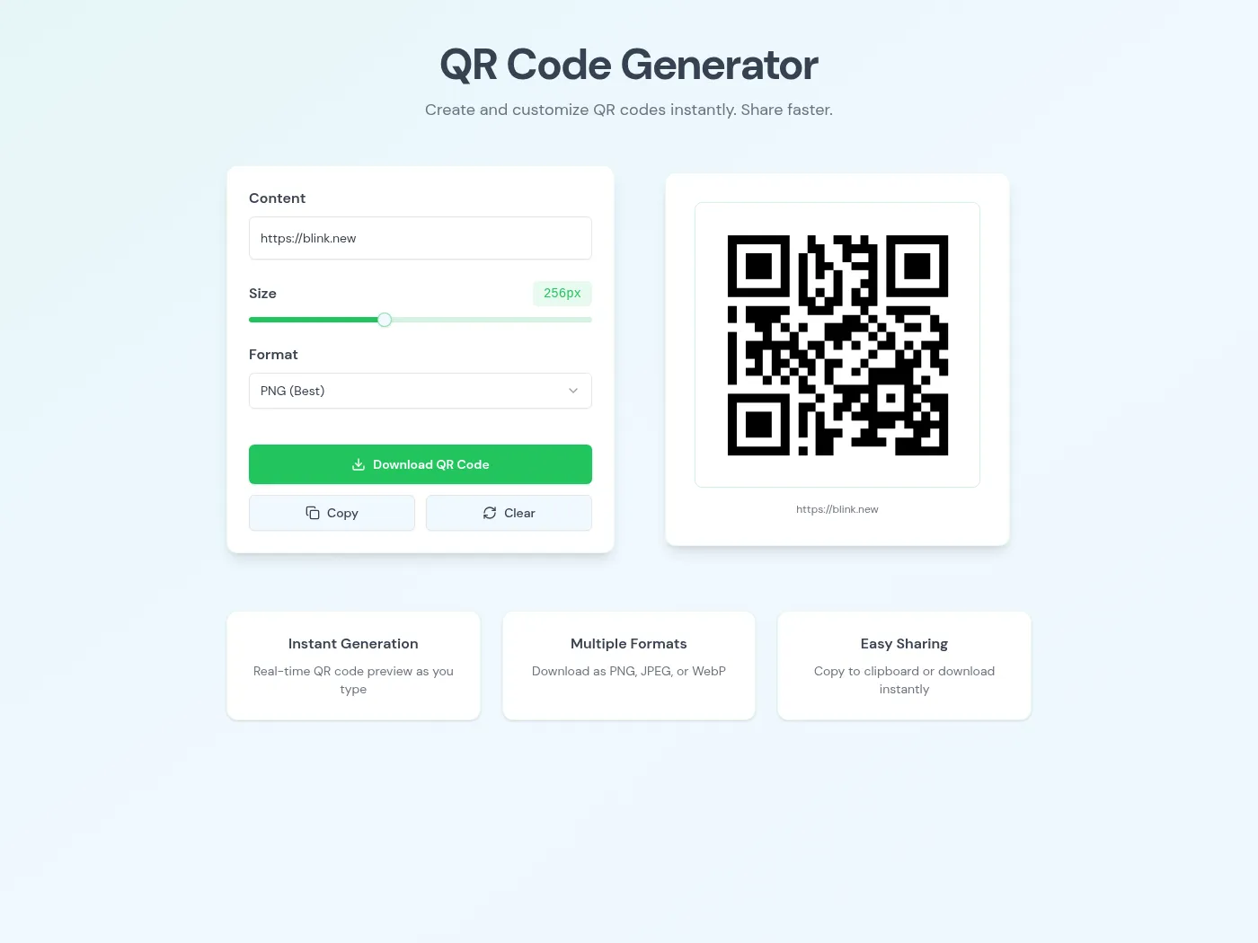 Simple QR Code Generator