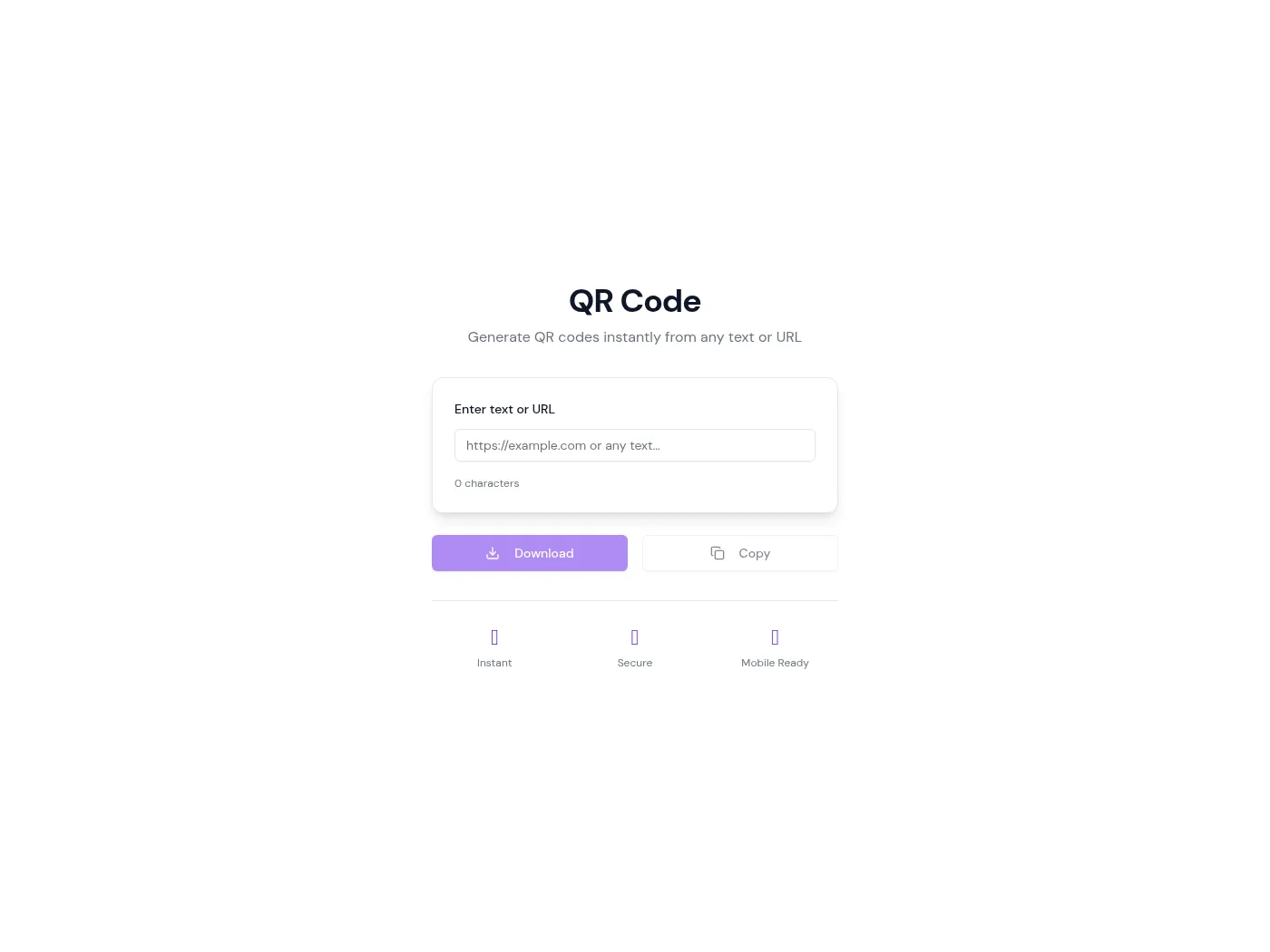 Simple QR Code Generator