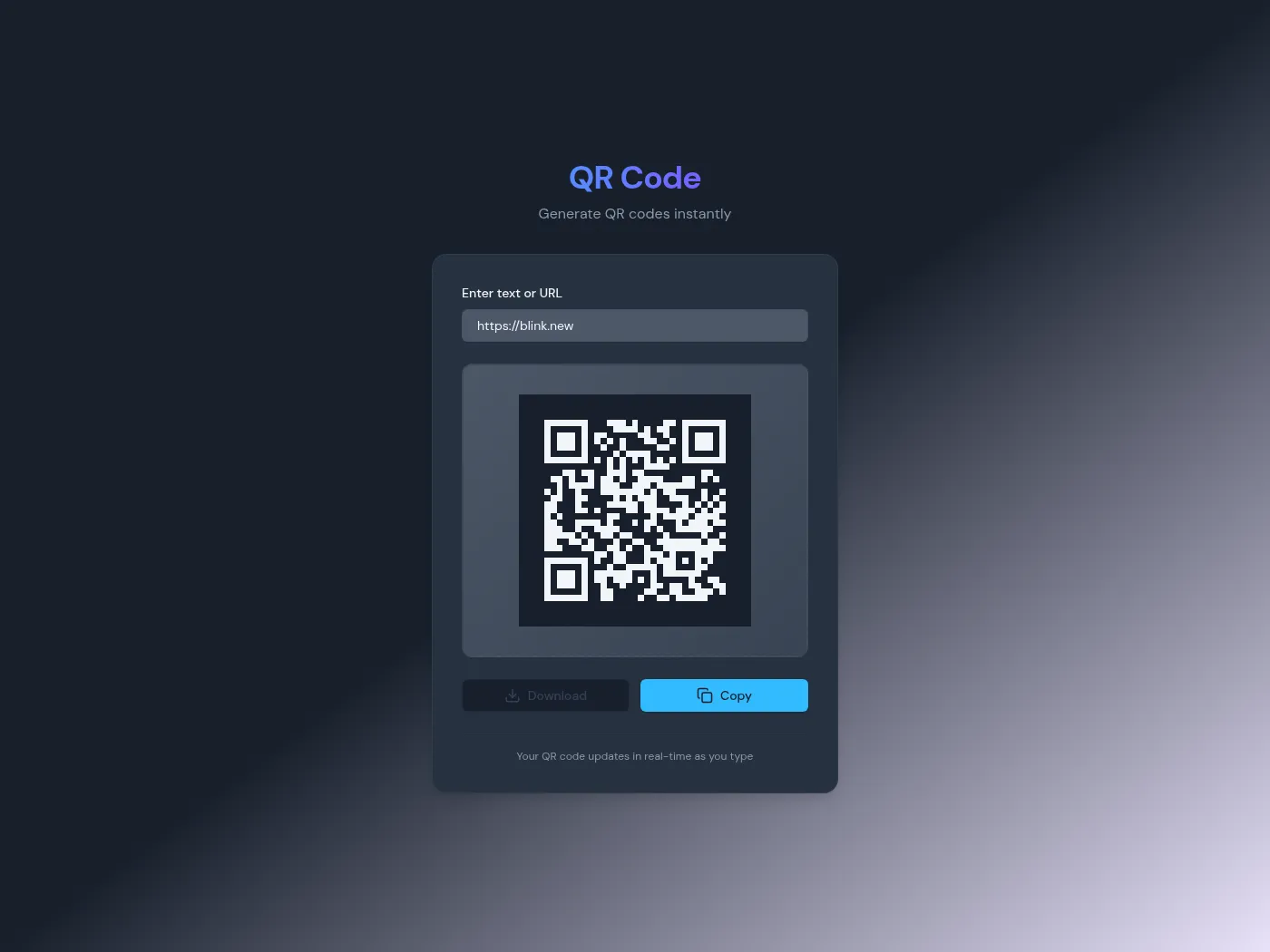 Simple QR Code Generator