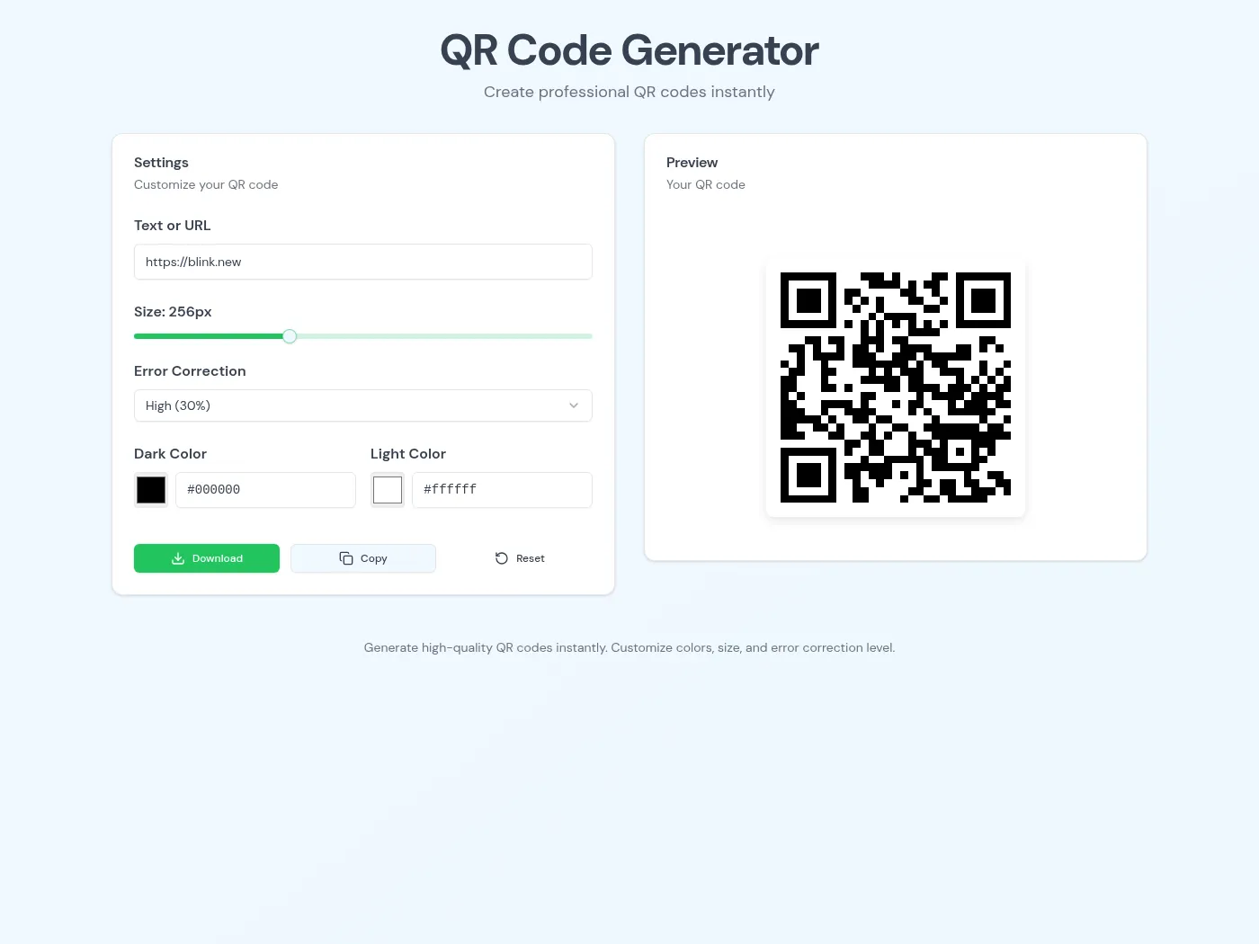 Simple QR Code Generator
