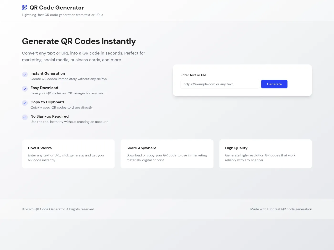 Simple QR Code Generator