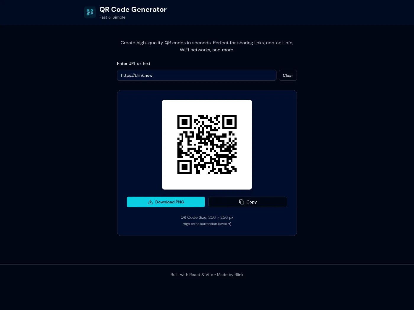Simple QR Code Generator