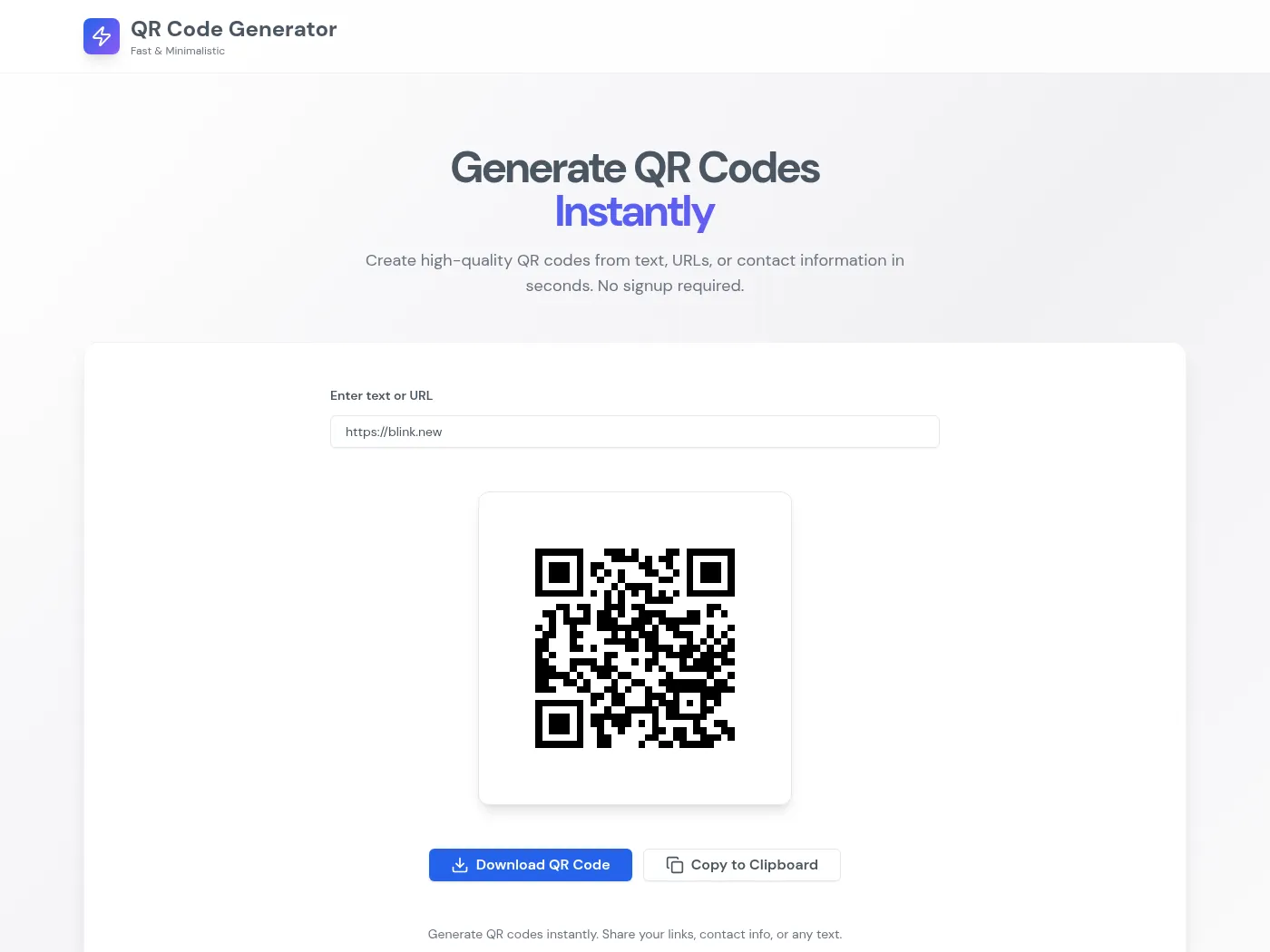 Simple QR Code Generator