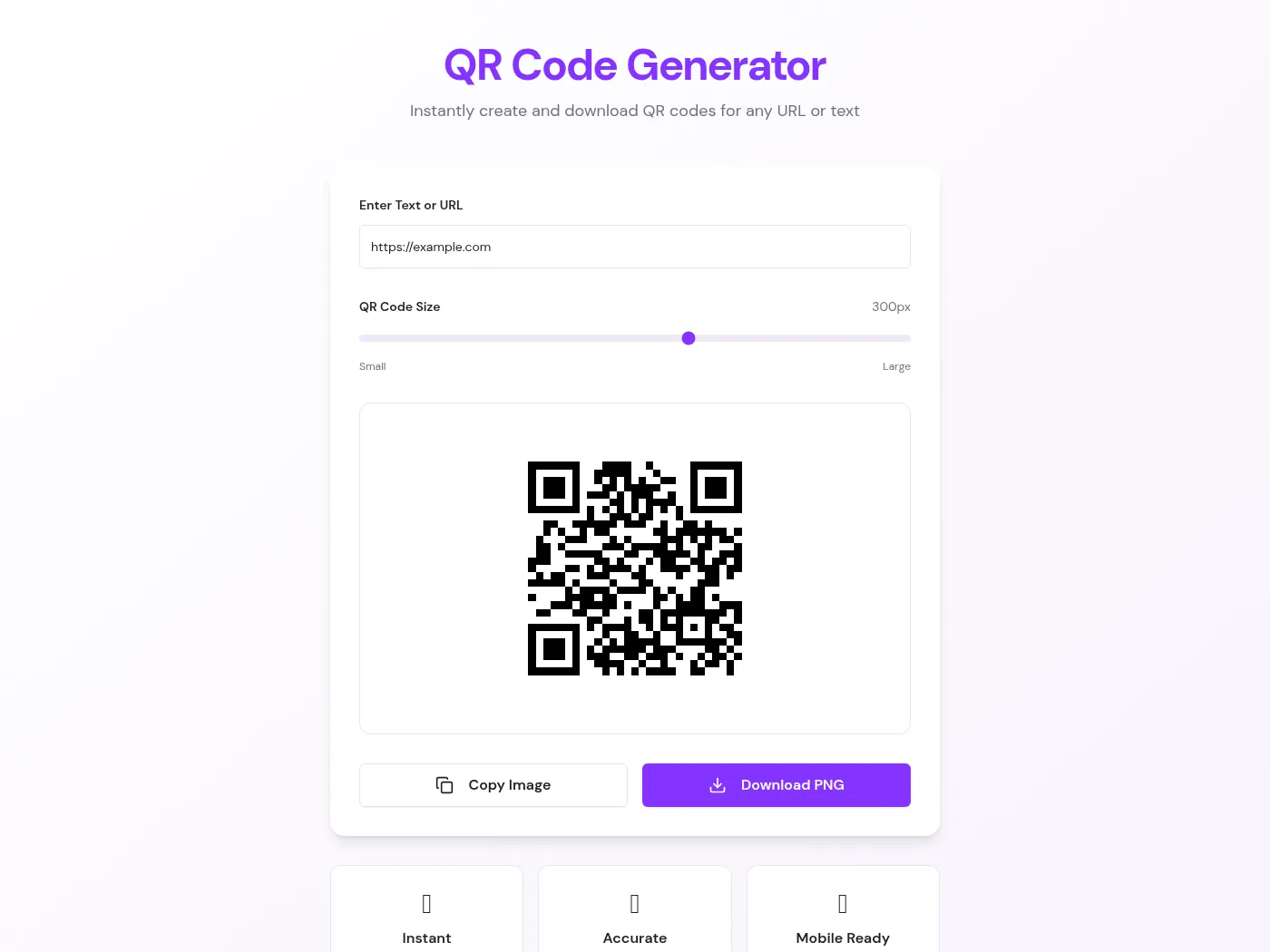 Simple QR Code Generator