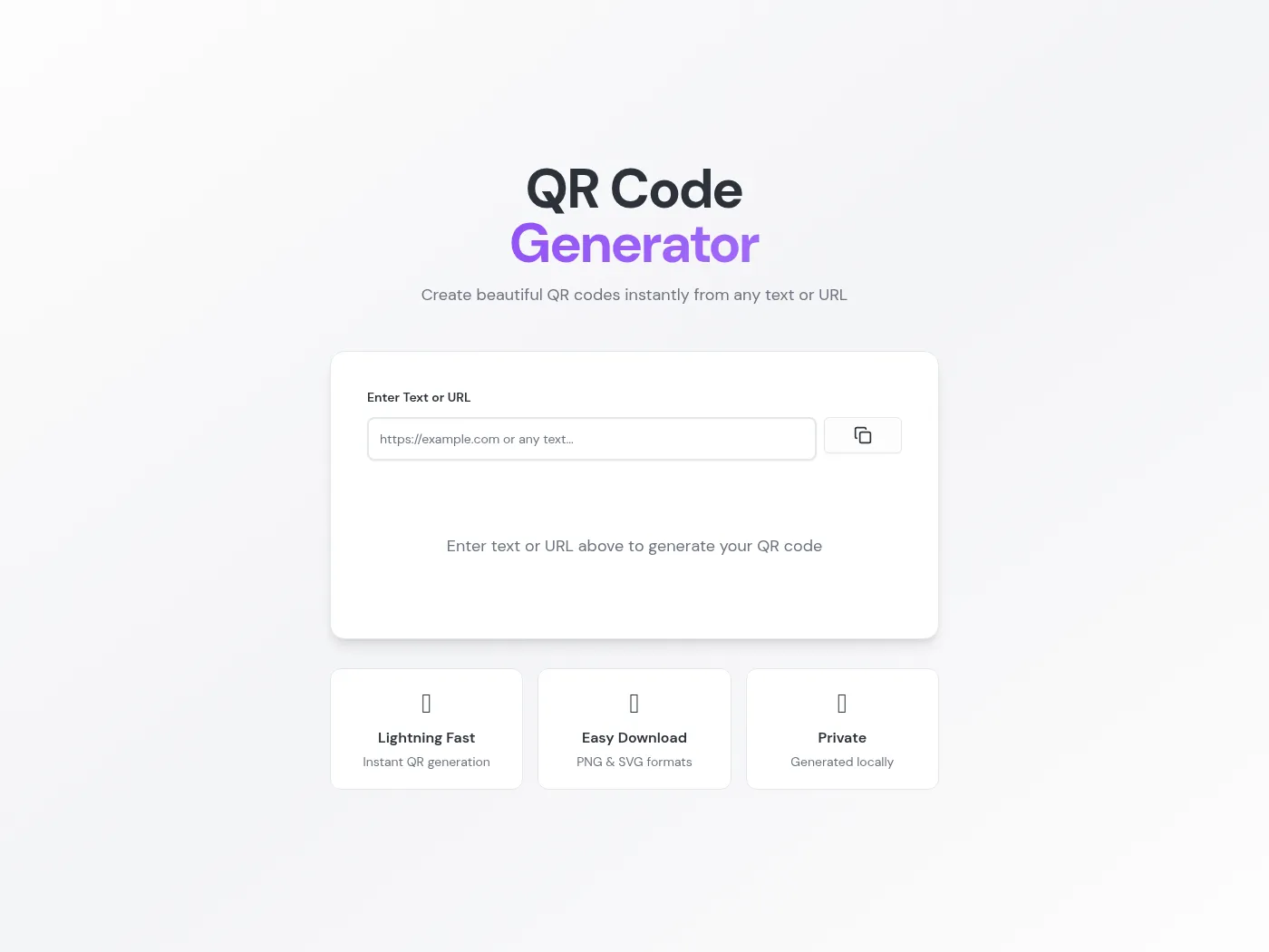 Simple QR Code Generator
