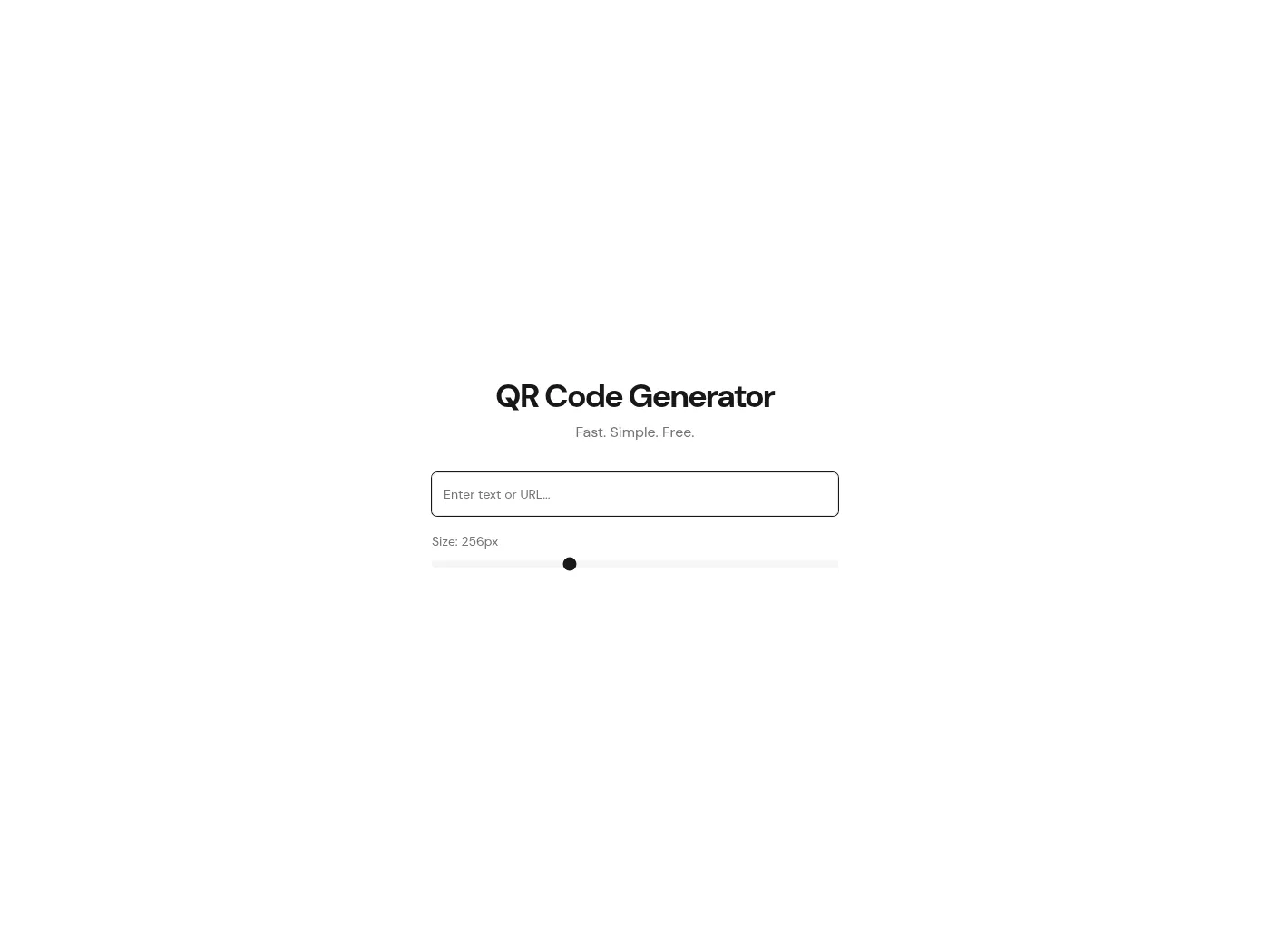 Simple QR Code Generator