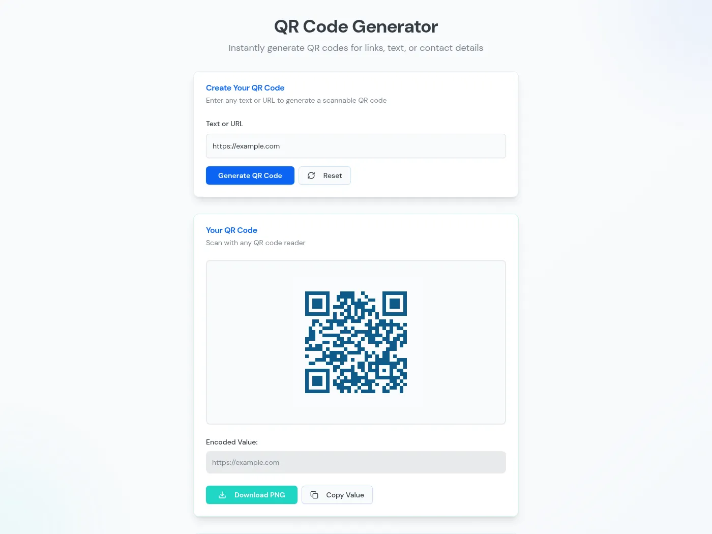 Simple QR Code Generator