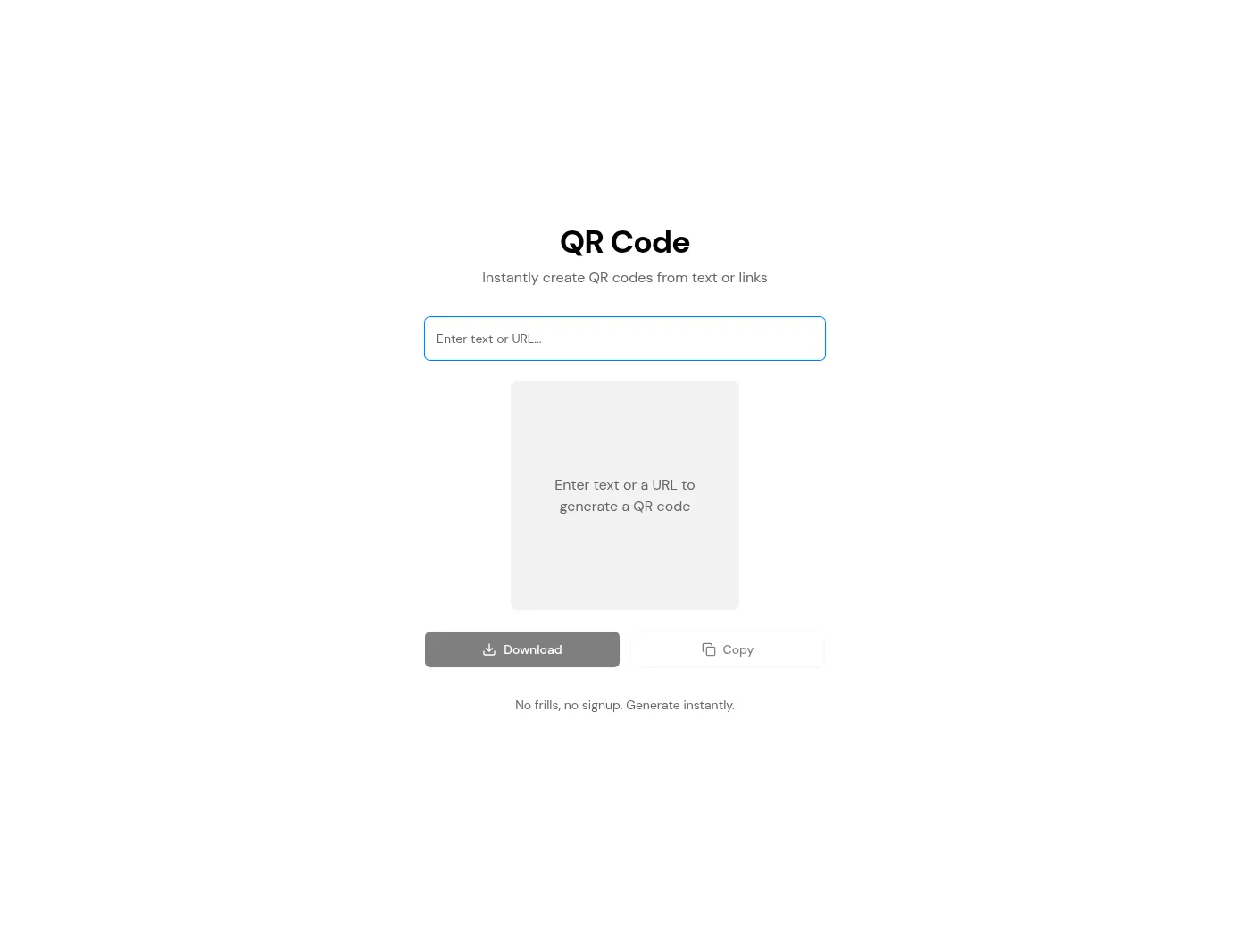 Simple QR Code Generator