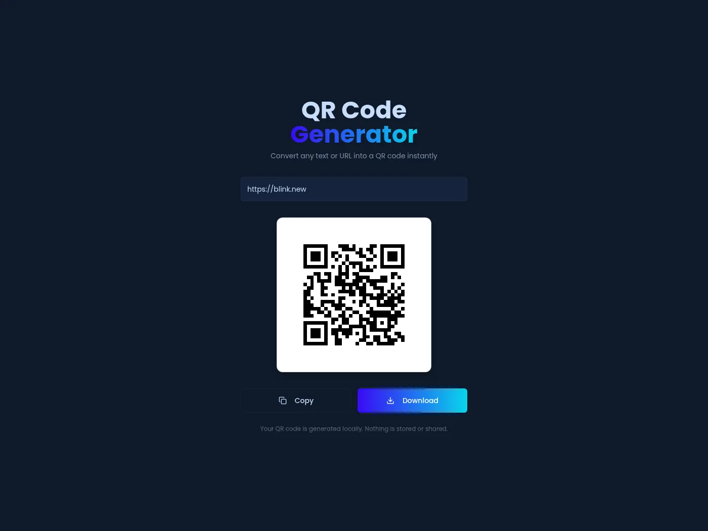 Simple QR Code Generator