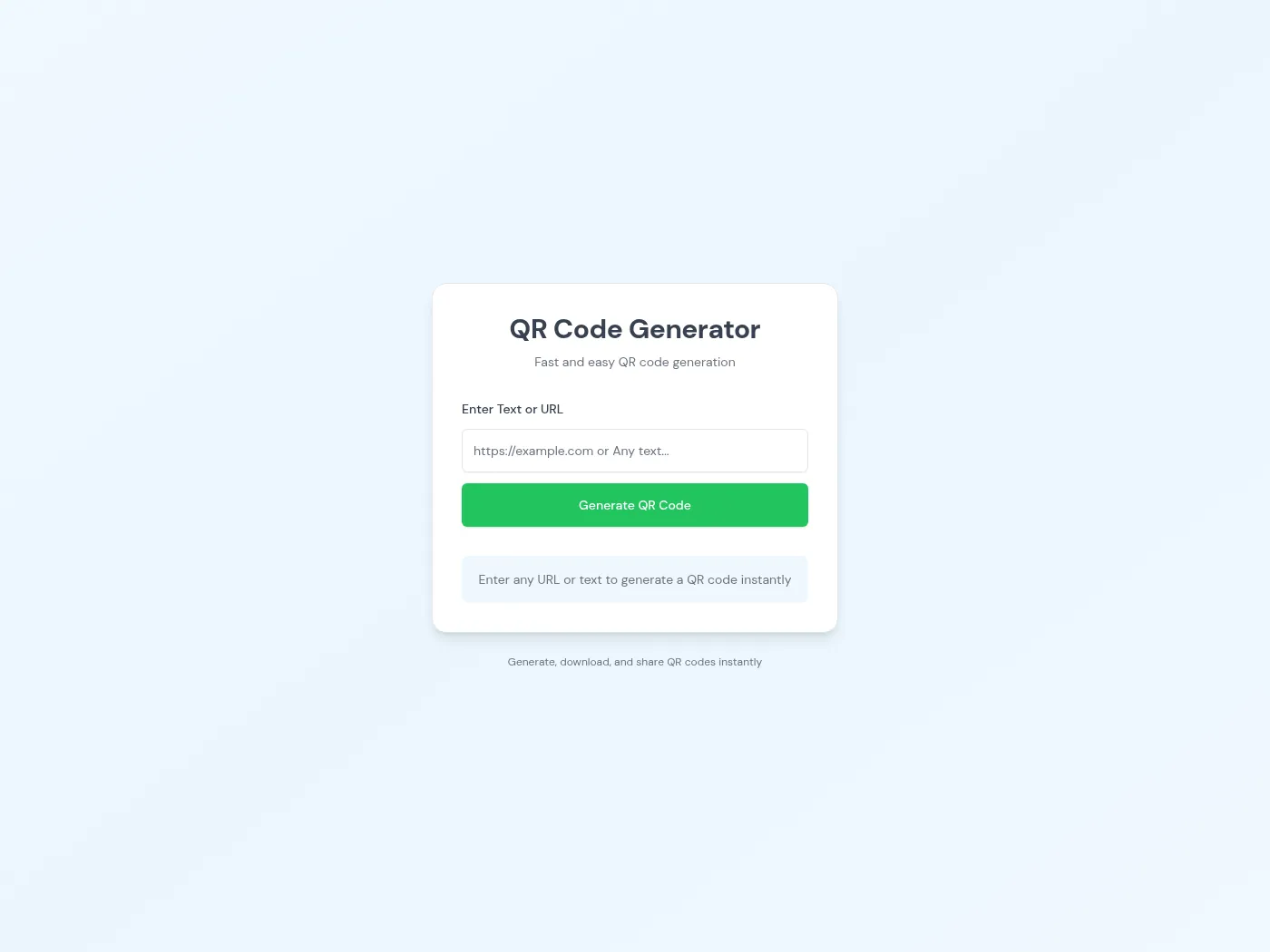 Simple QR Code Generator