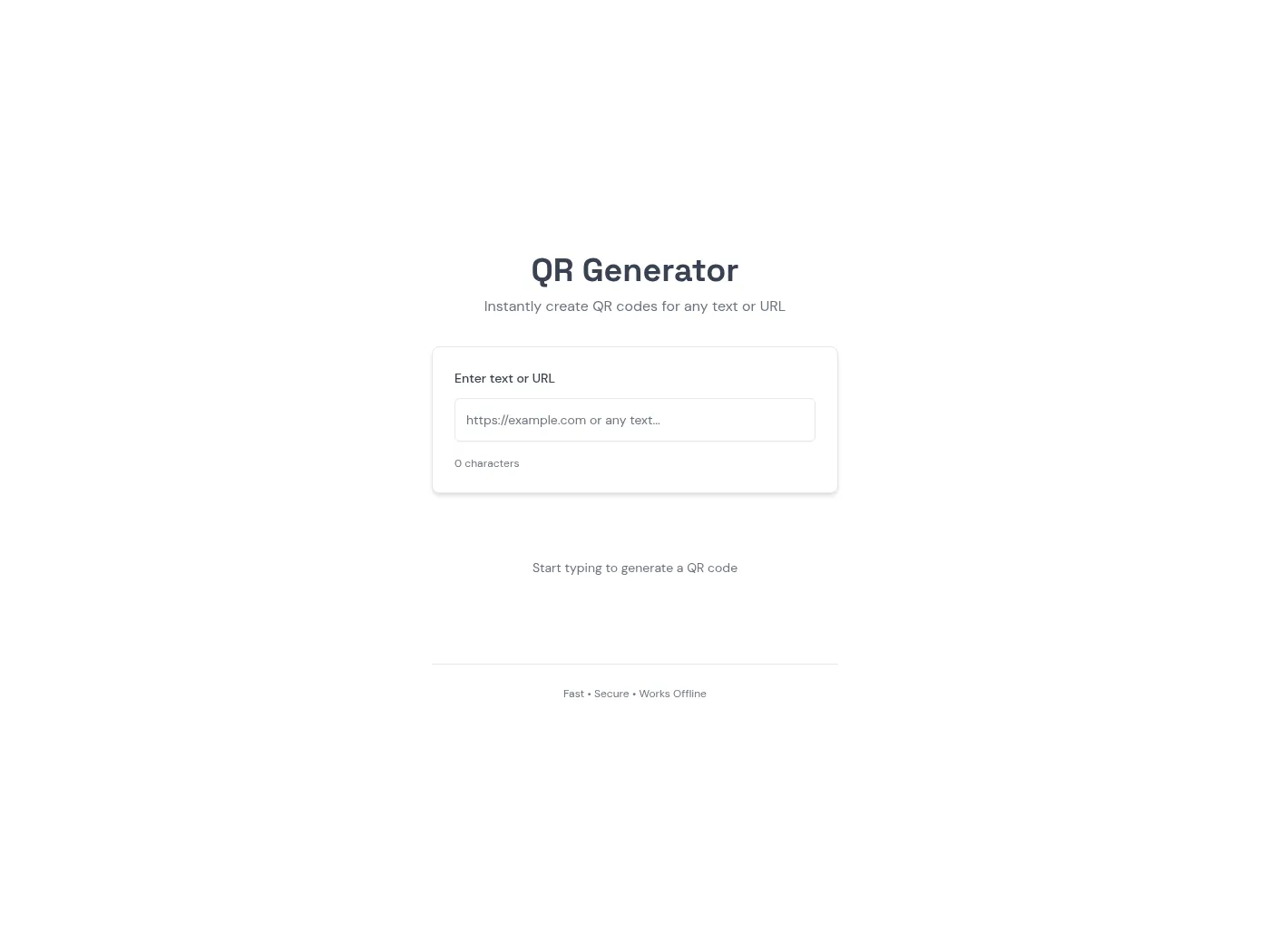 Simple QR Code Generator