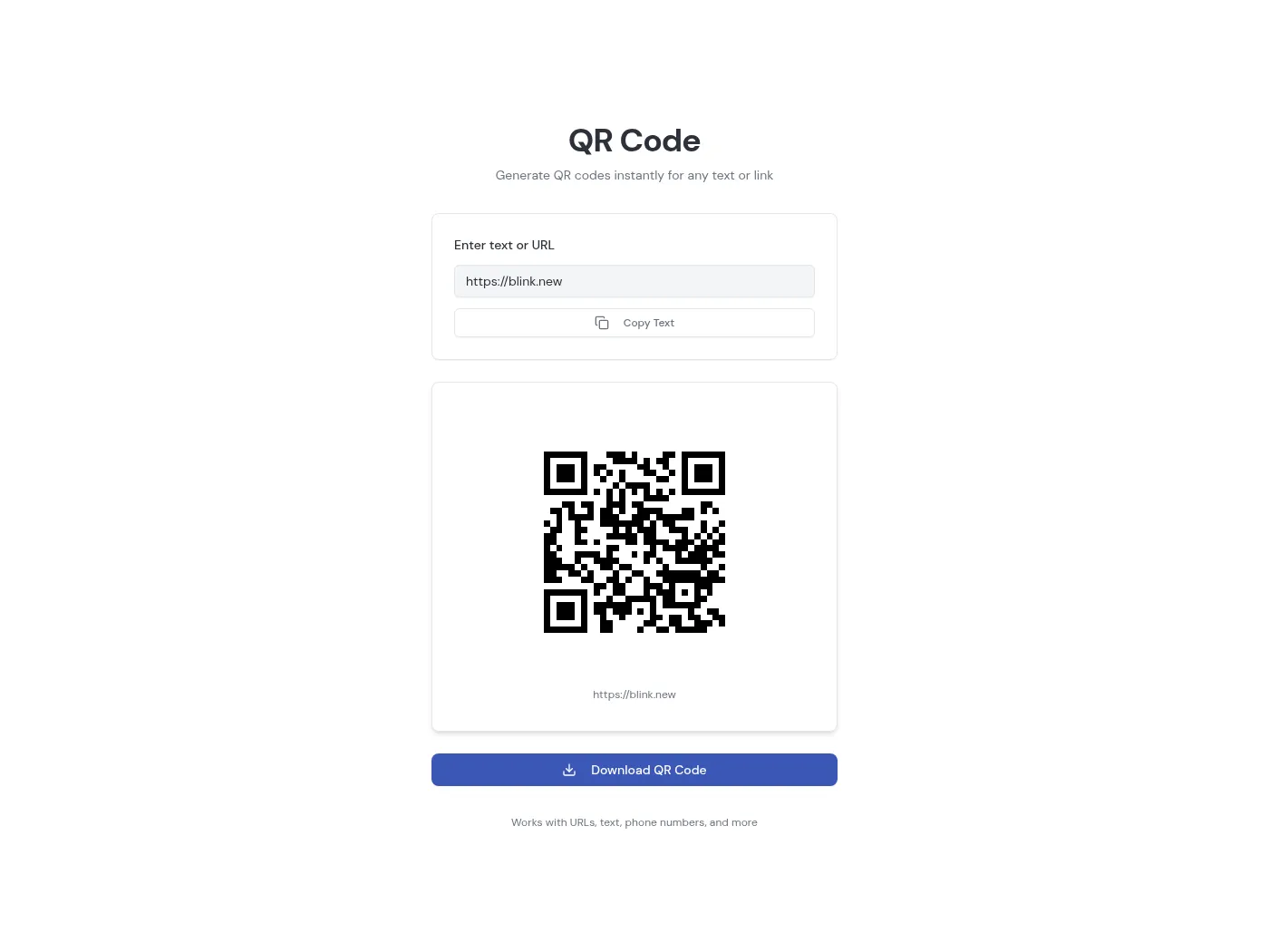 Simple QR Code Generator