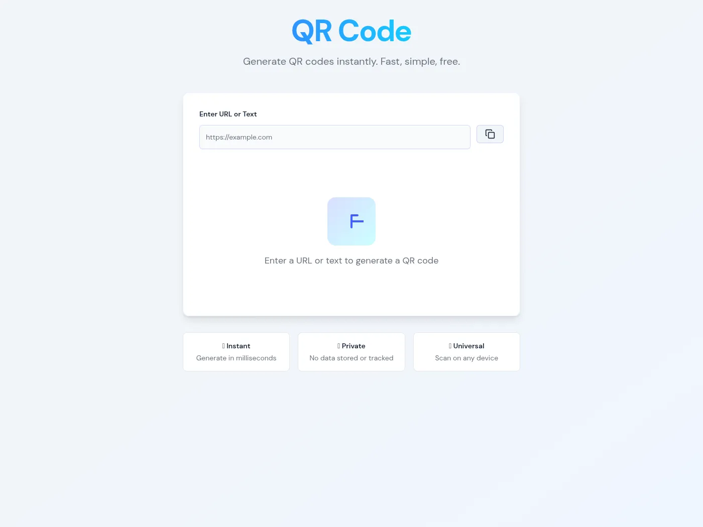 Simple QR Code Generator
