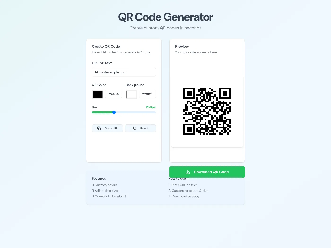 Simple QR Code Generator