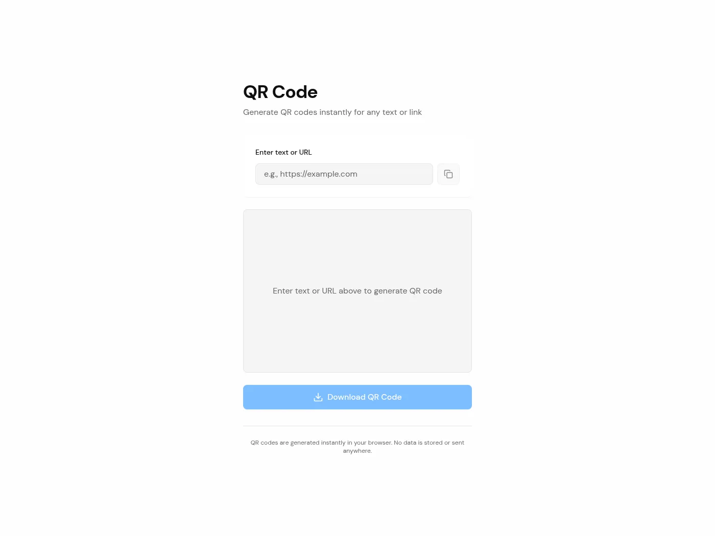 Simple QR Code Generator