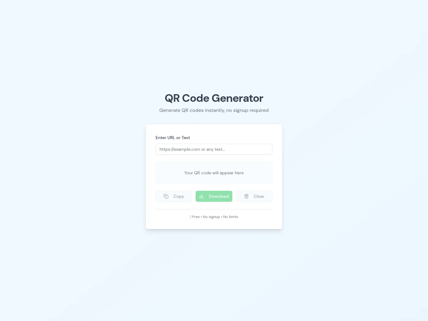 Simple QR Code Generator