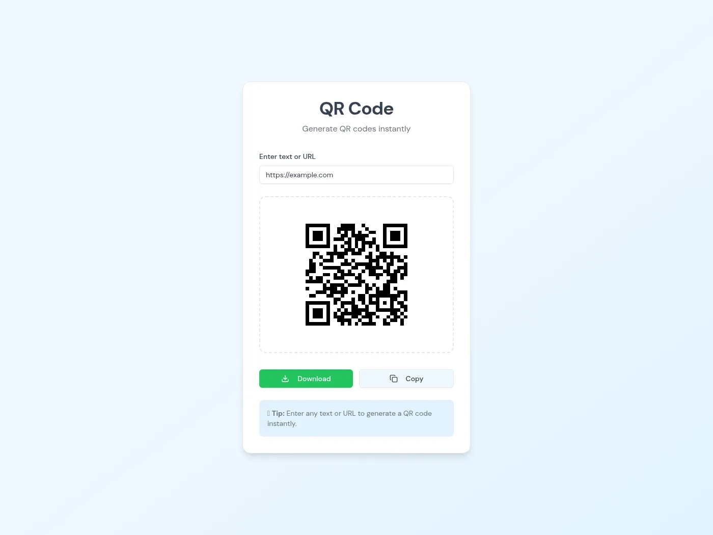 Simple QR Code Generator
