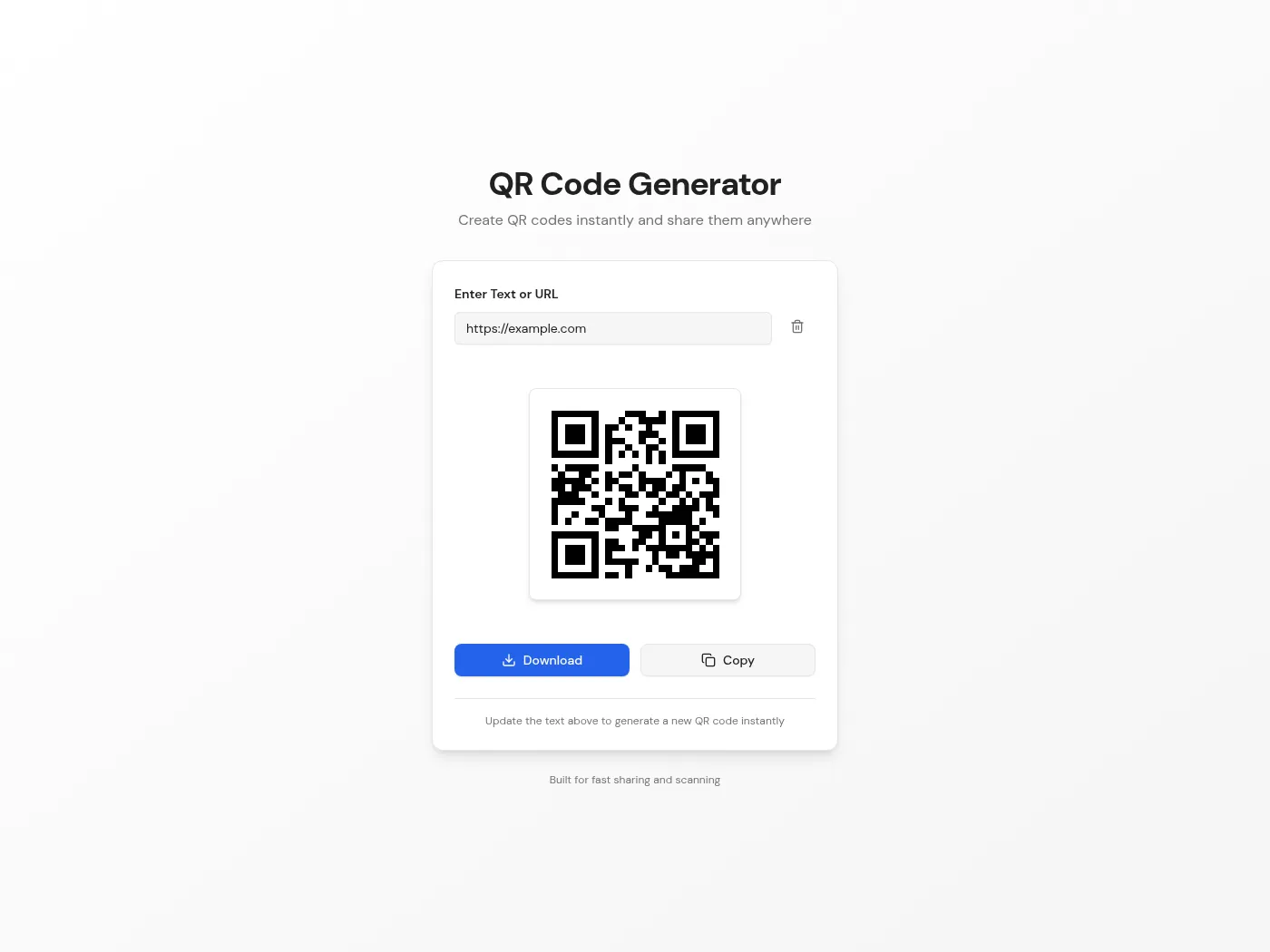 Simple QR Code Generator