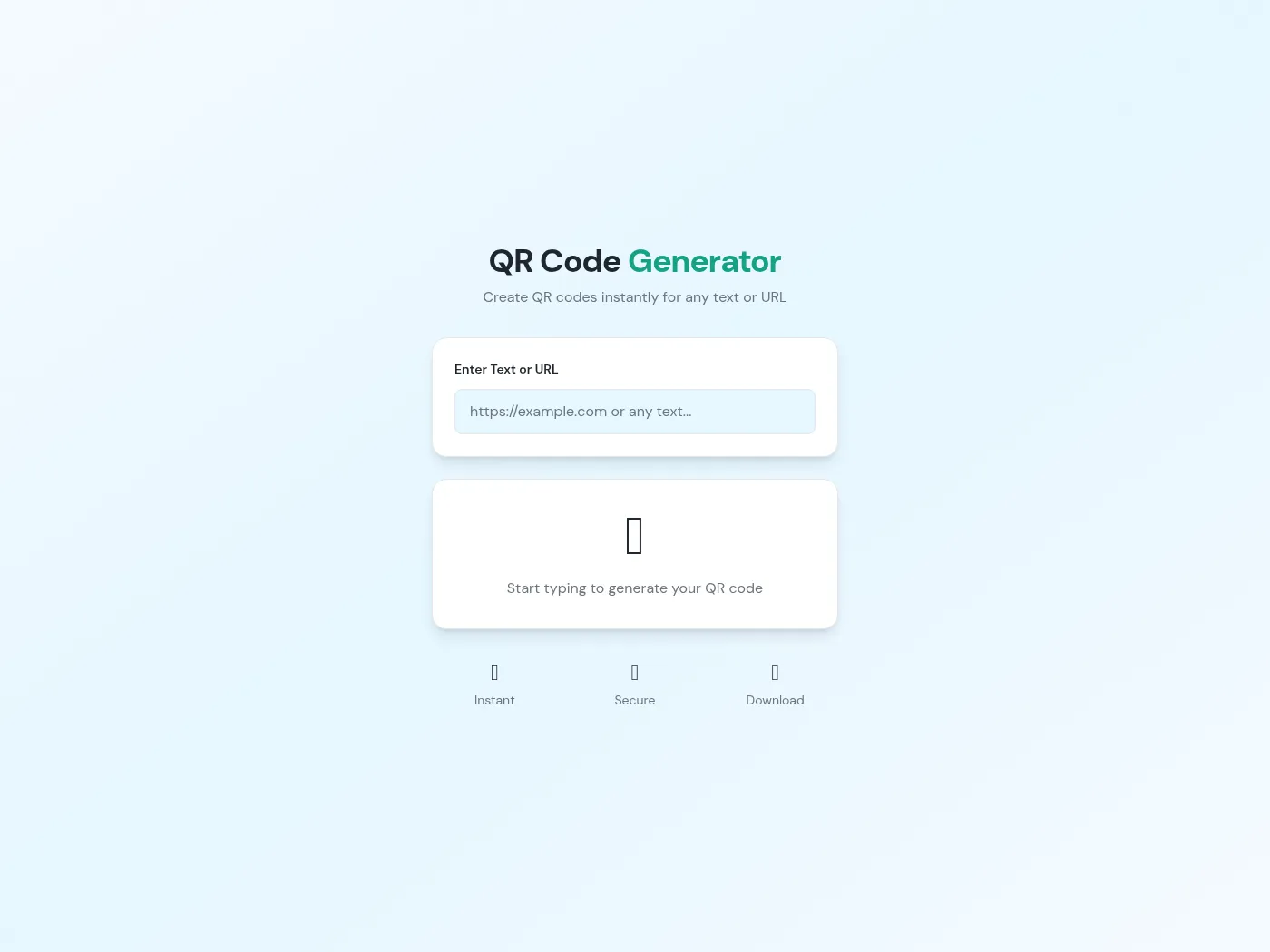 Simple QR Code Generator