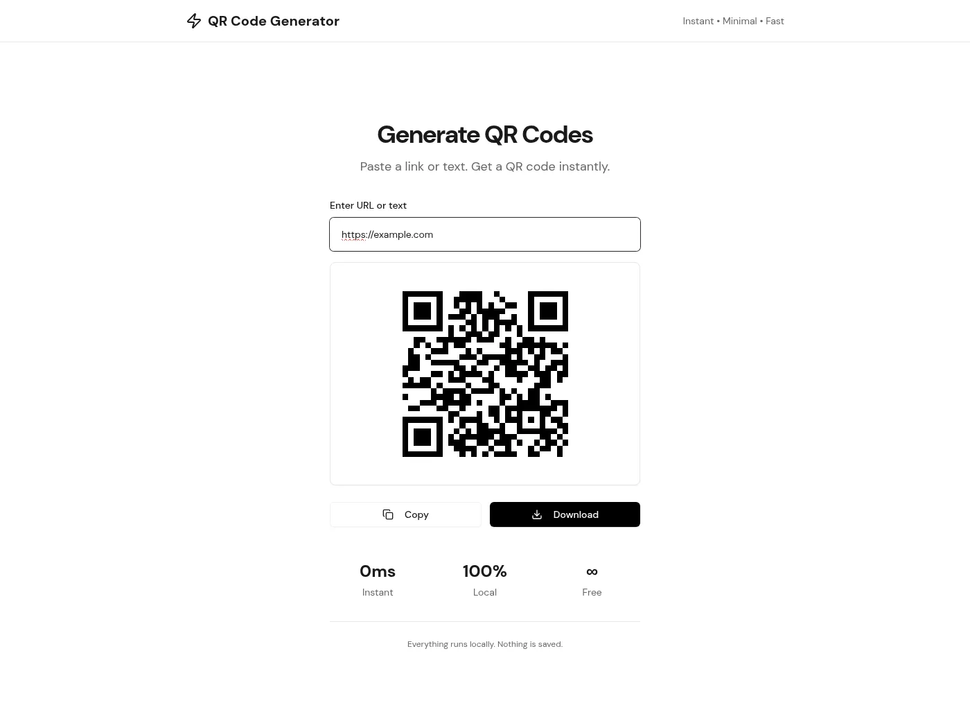 Simple QR Code Generator